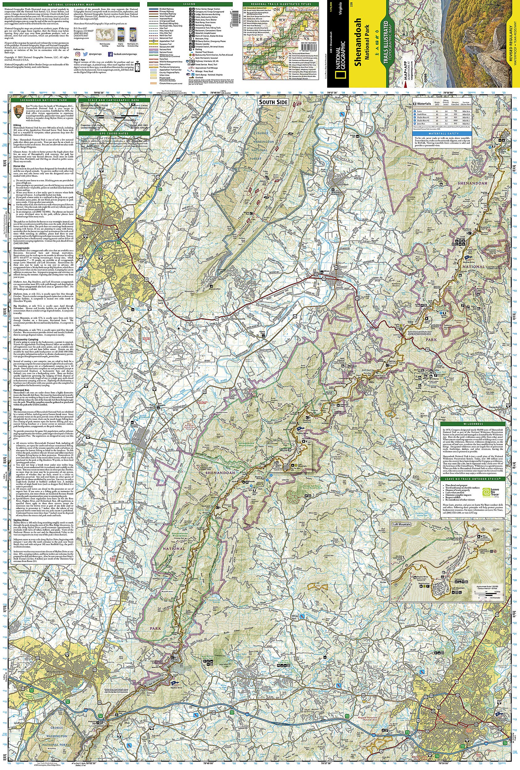 Snapklik.com : Shenandoah National Park Map