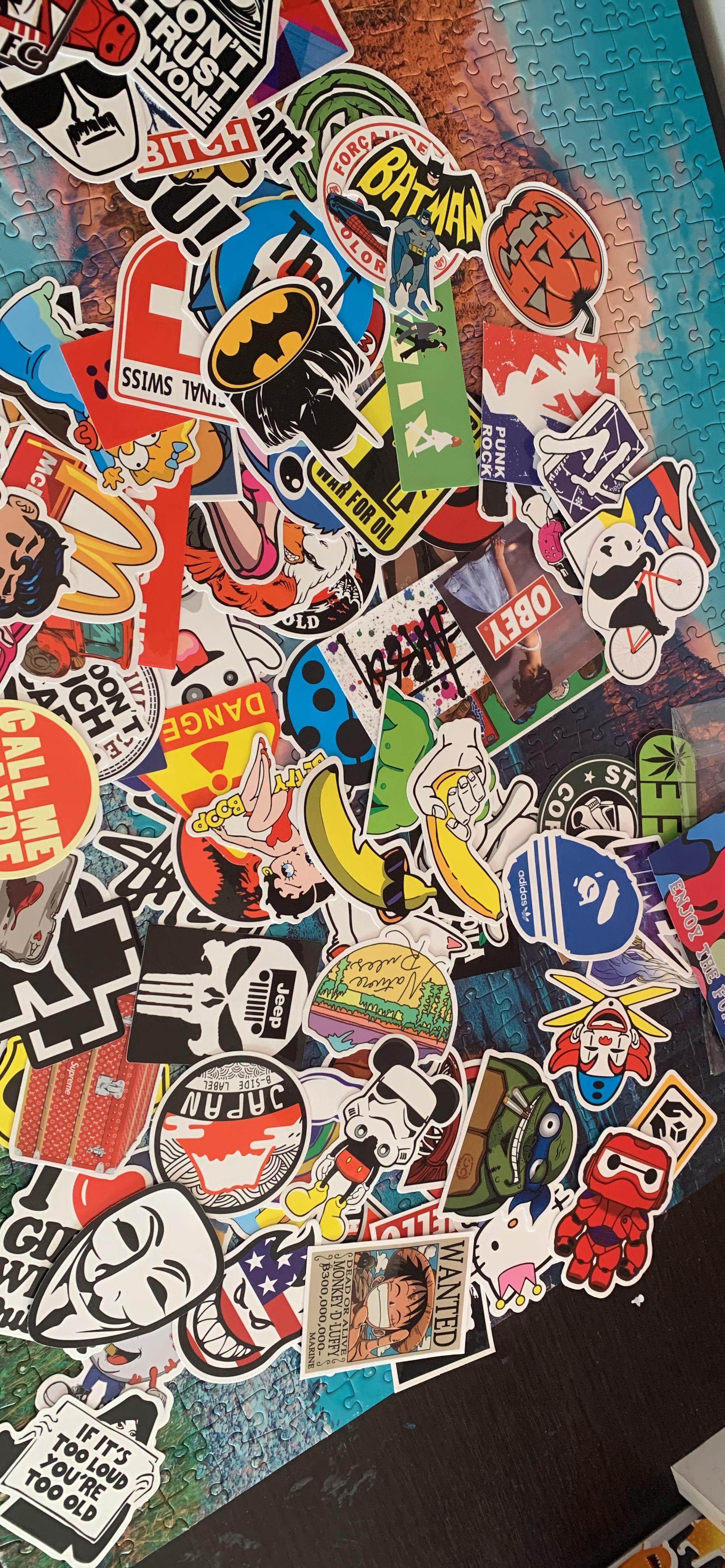 Cool Random Stickers 55-700pcs FNGEEN Laptop Stickers Bomb Waterproof ...