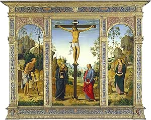 Amazon.com: Pietro Perugino The Galitzin Triptych ~ The Crucifixion with The Virgin, Saint John ...