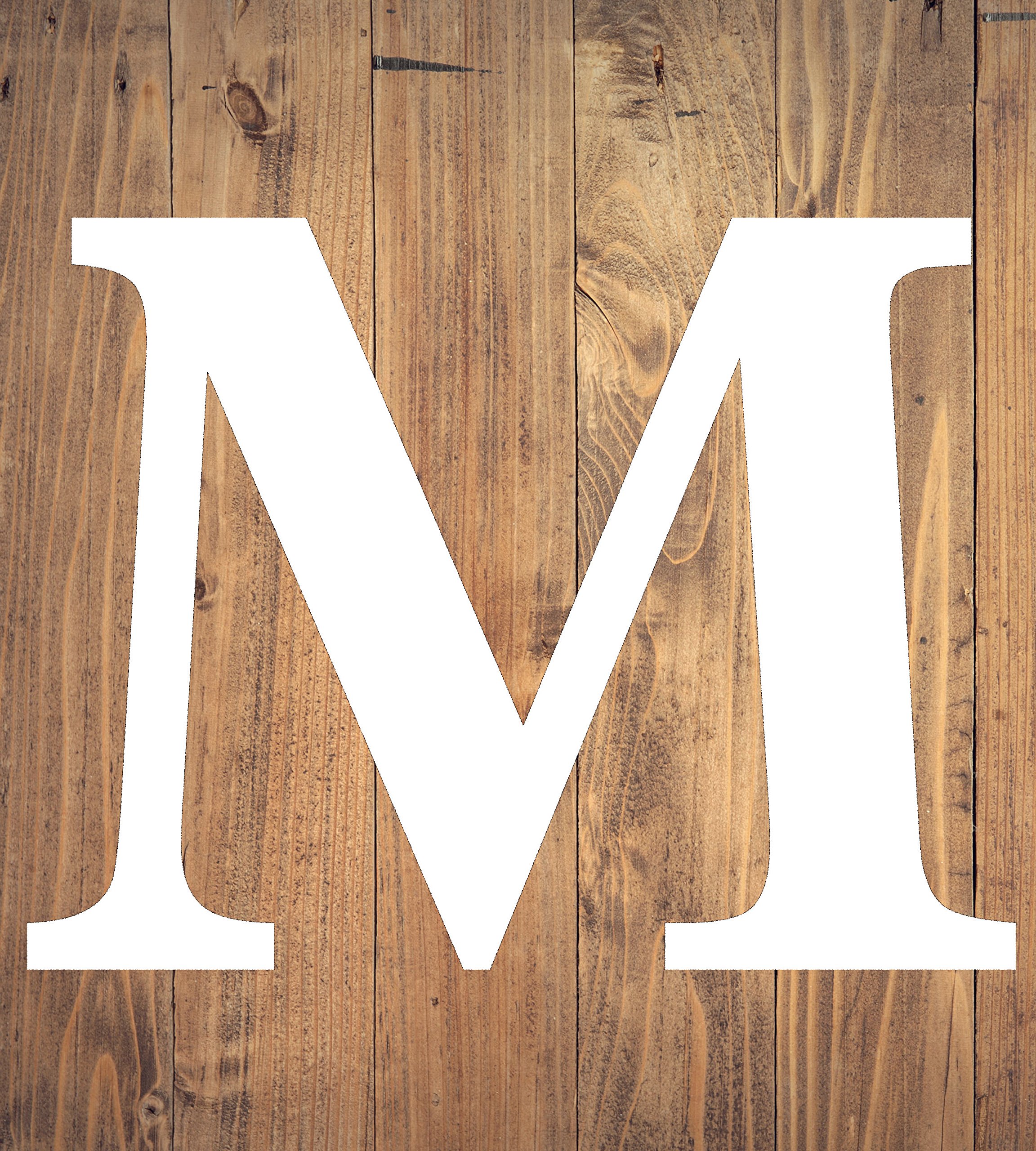 Amazon.com: Wooden Letters Unfinished 24'' Times M Craft, Blank Wood ...