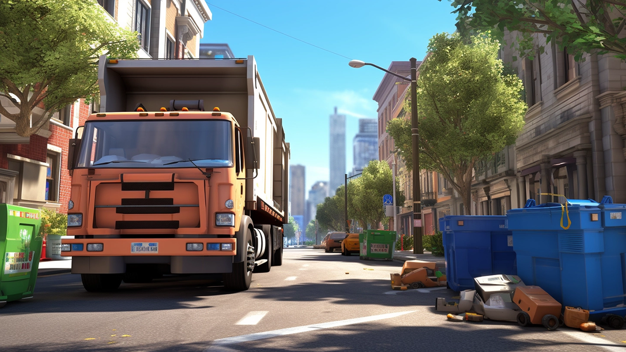 City Garbage Truck Games: Real Trash Cleaner Dumper Truck Waste ...