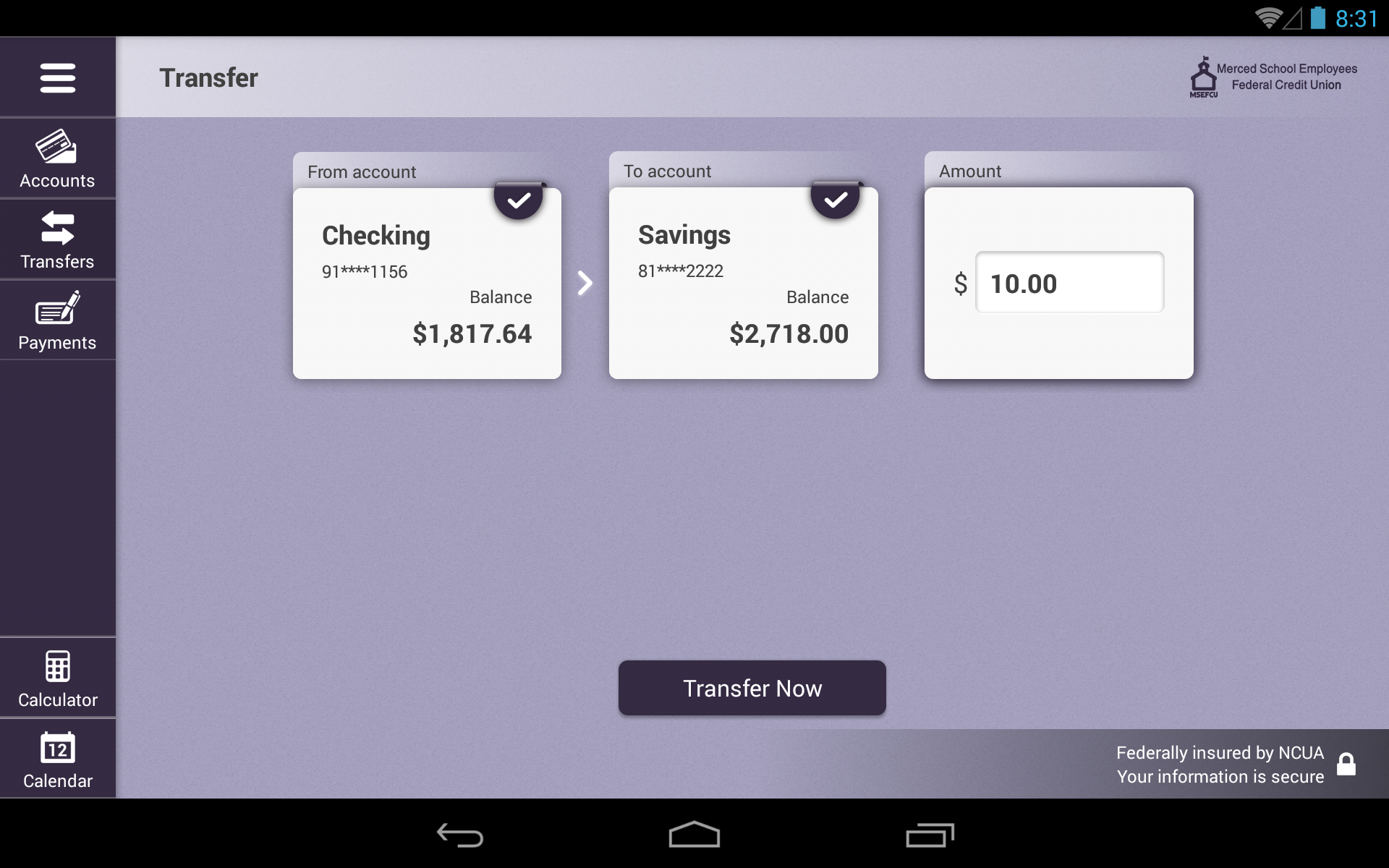 MSEFCU Mobile Money for Tablet - App on Amazon Appstore