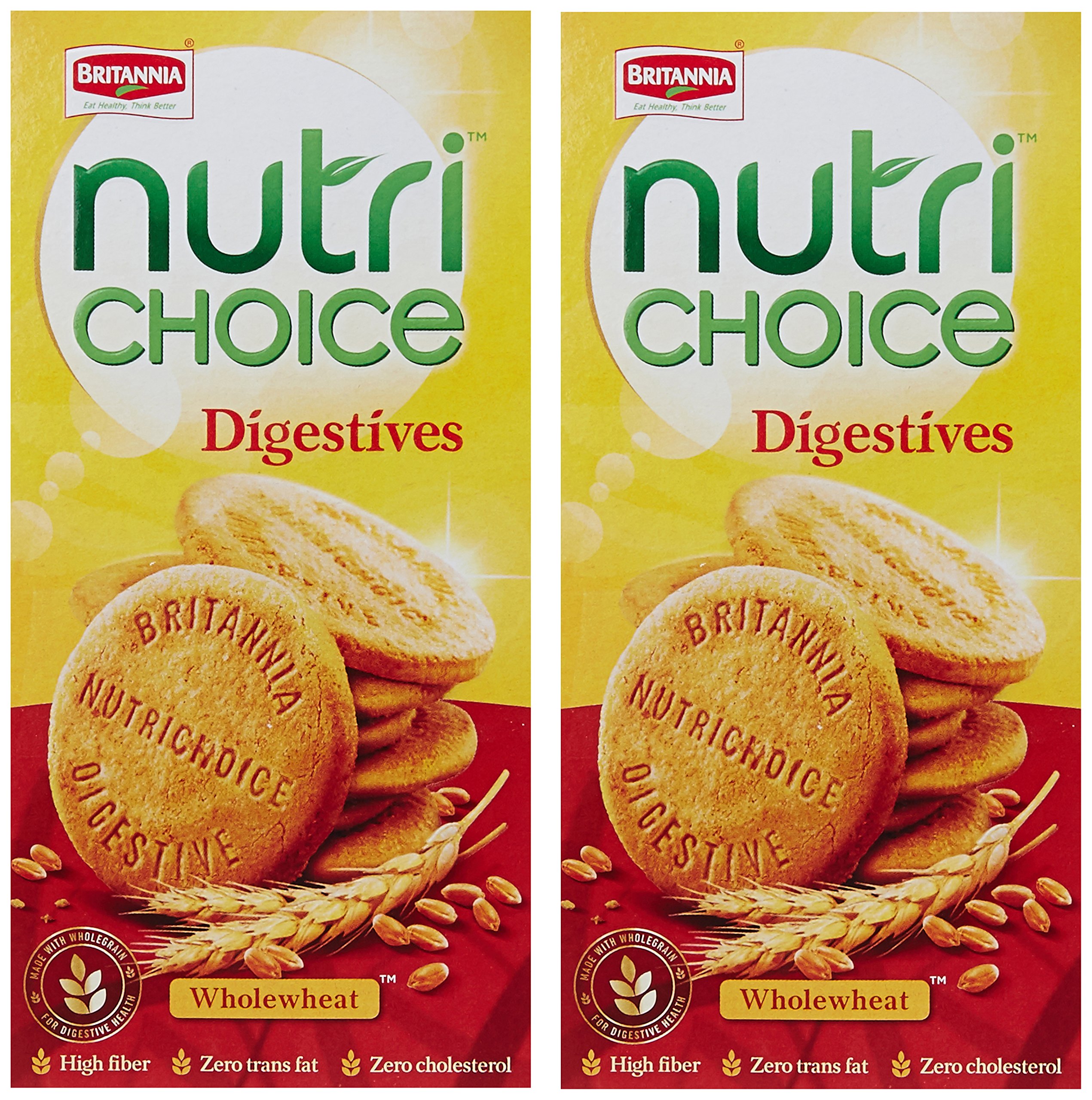 Britannia NutriChoice Digestives Whole Wheat, 250g (Pack of 2) : Amazon ...