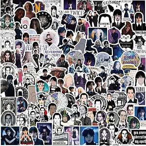 Amazon.com: 120pcs Wednesday Addams Stickers Pack Tim Burton New Movies ...