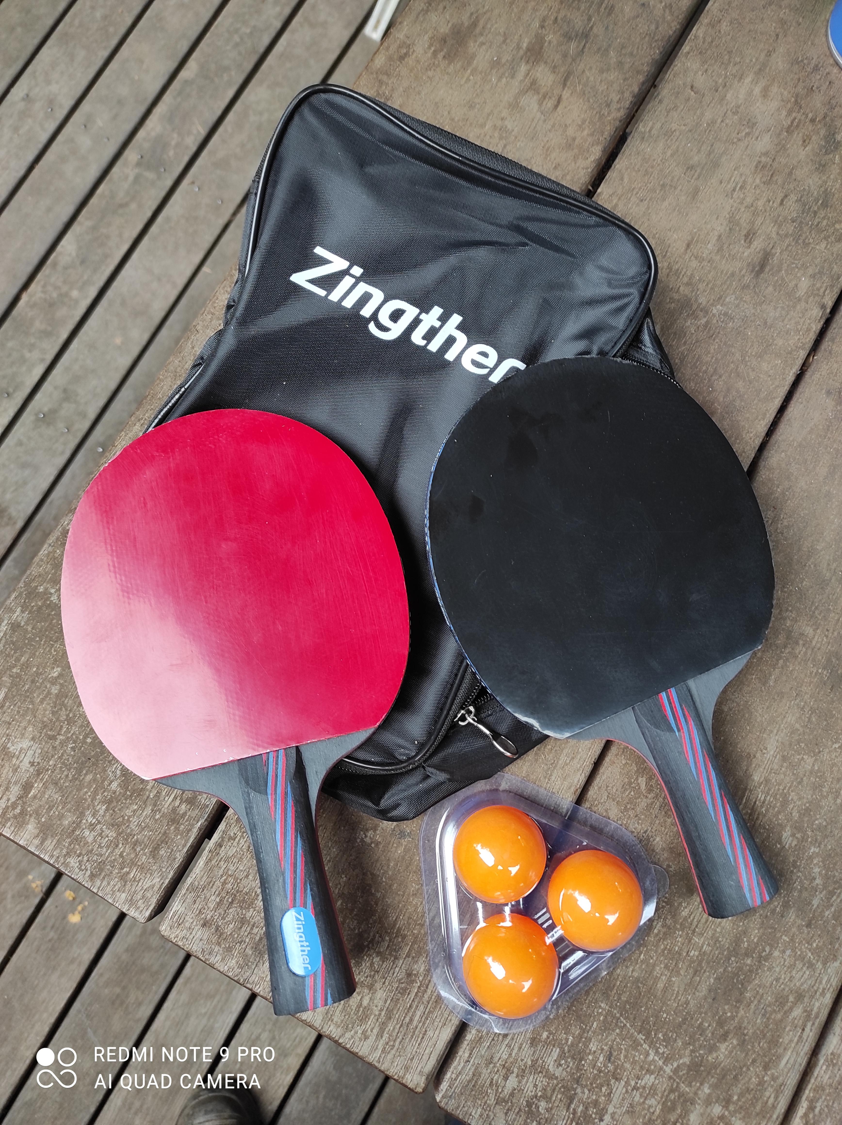 Zingther 5-Star Professional Table Tennis Bats Set - 2 Racquets, 3 ...
