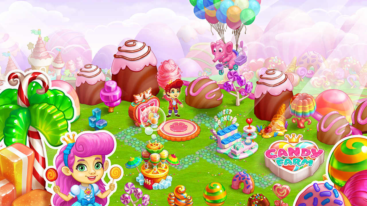 Sweet Candy Farm with magic Bubbles and Puzzles - App on Amazon Appstore