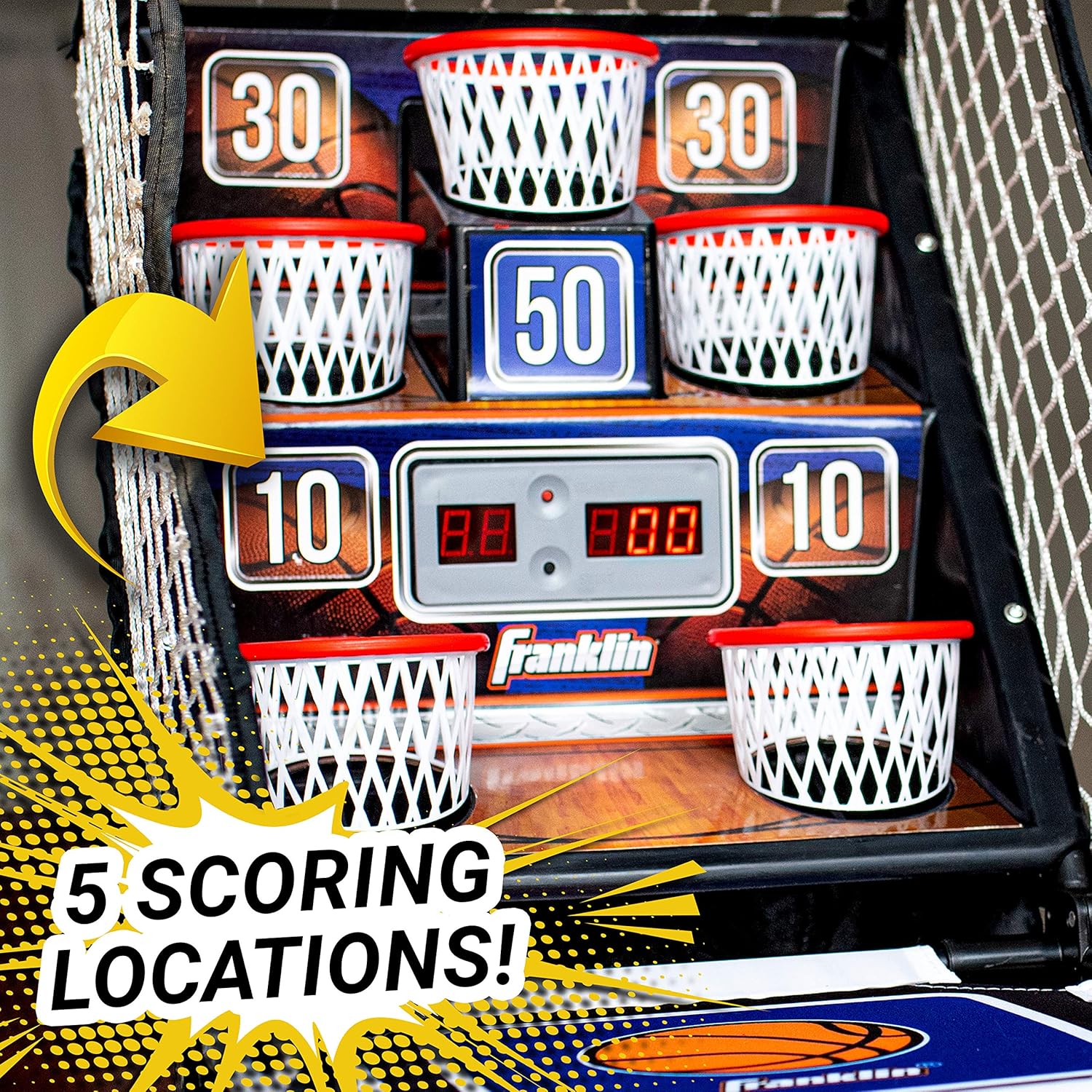 Franklin Sports Anywhere Basketball Arcade Game – Table Top Basketball ...