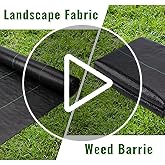 Amazon.com : GRASSCLUB 3ft x 300ft Weed Barrier Landscape Fabric Heavy ...