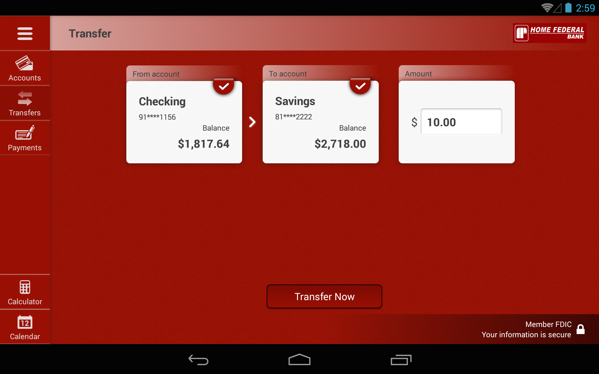 Home Federal Bank GI - App on Amazon Appstore