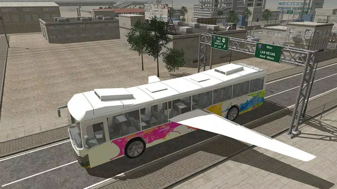 Real Euro City Flying Bus Driving Simulator Games - Transport City ...