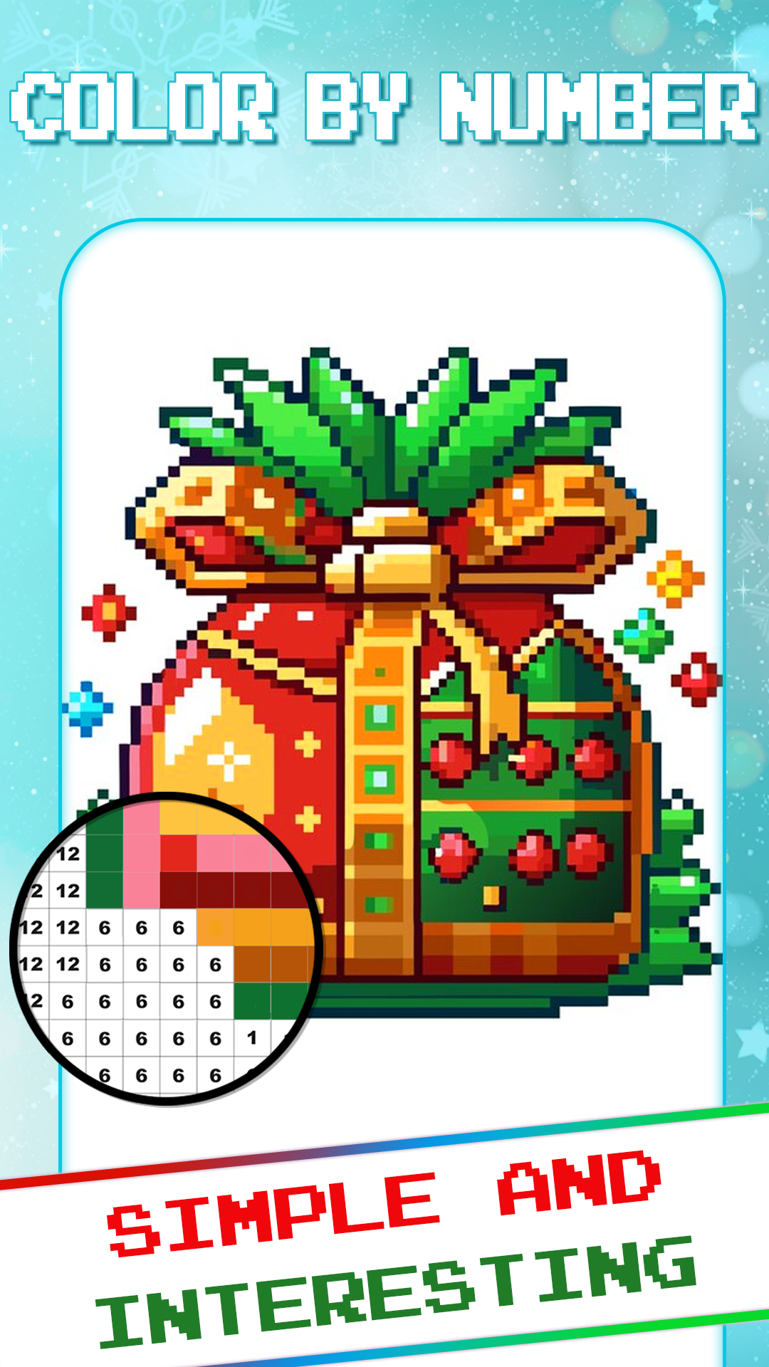 Christmas Pixel Art Coloring Book: Christmas Color by Numbers - App on ...