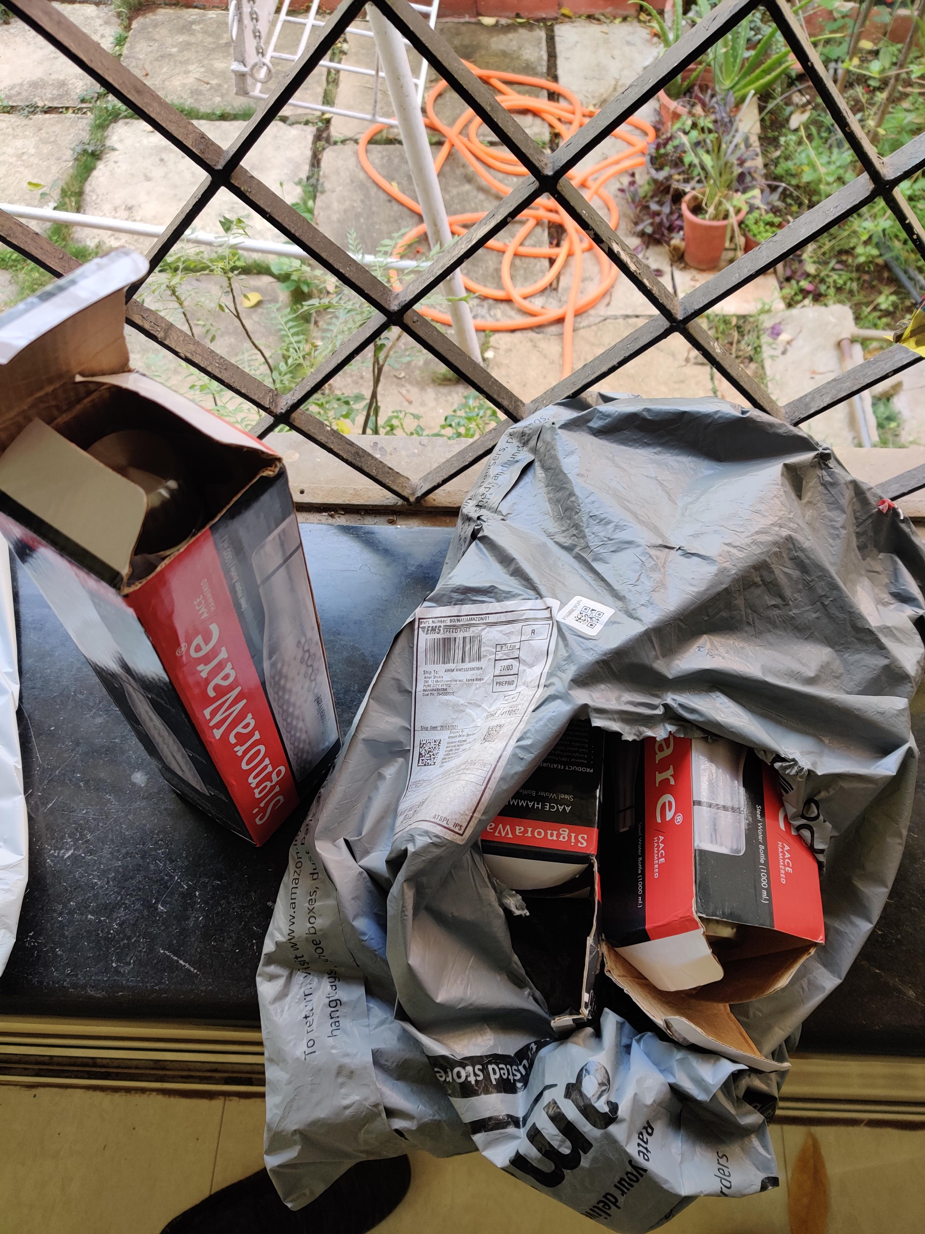 Signoraware Aace Hammered Single Walled Stainless Steel Fridge Water ...