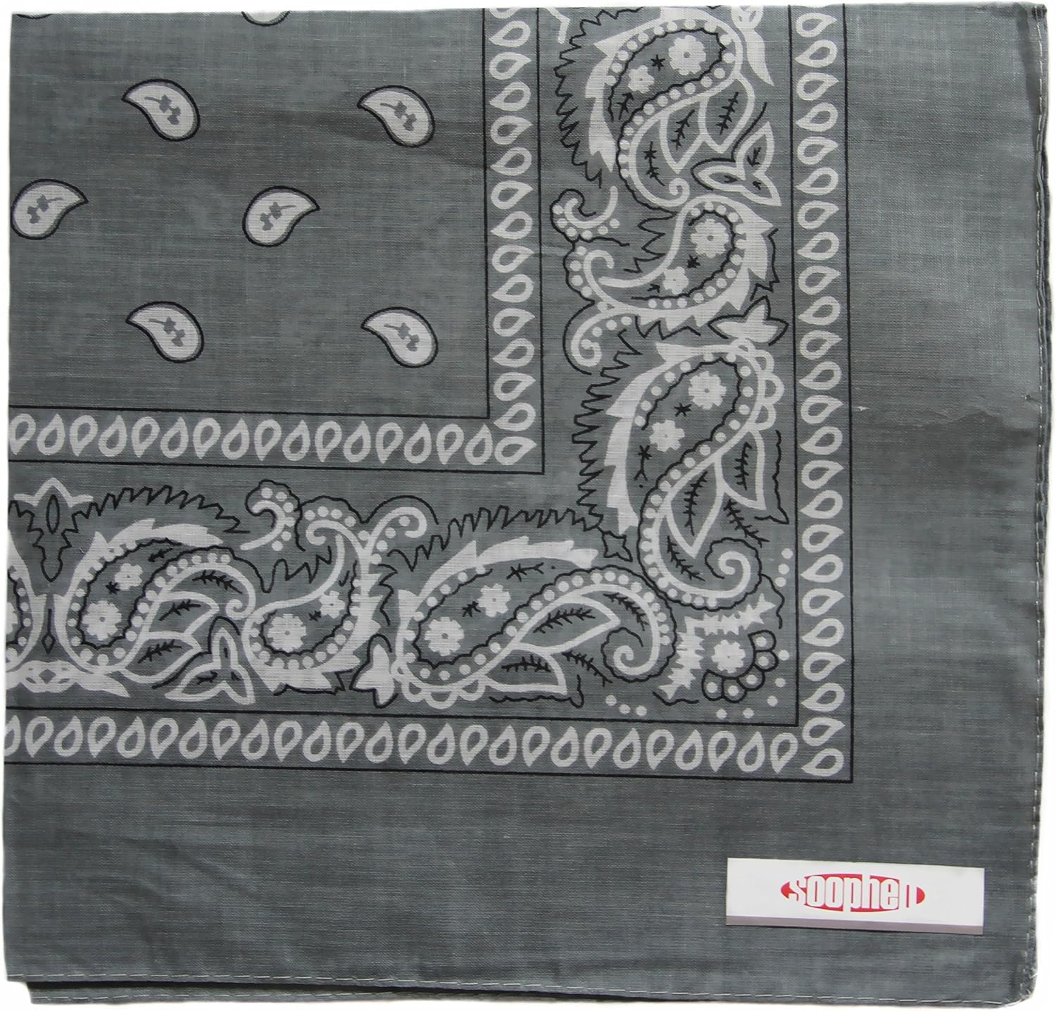 Amazon.com: Soophen Paisley One Dozen Cowboy Bandanas (Sliver 22 X 22 ...