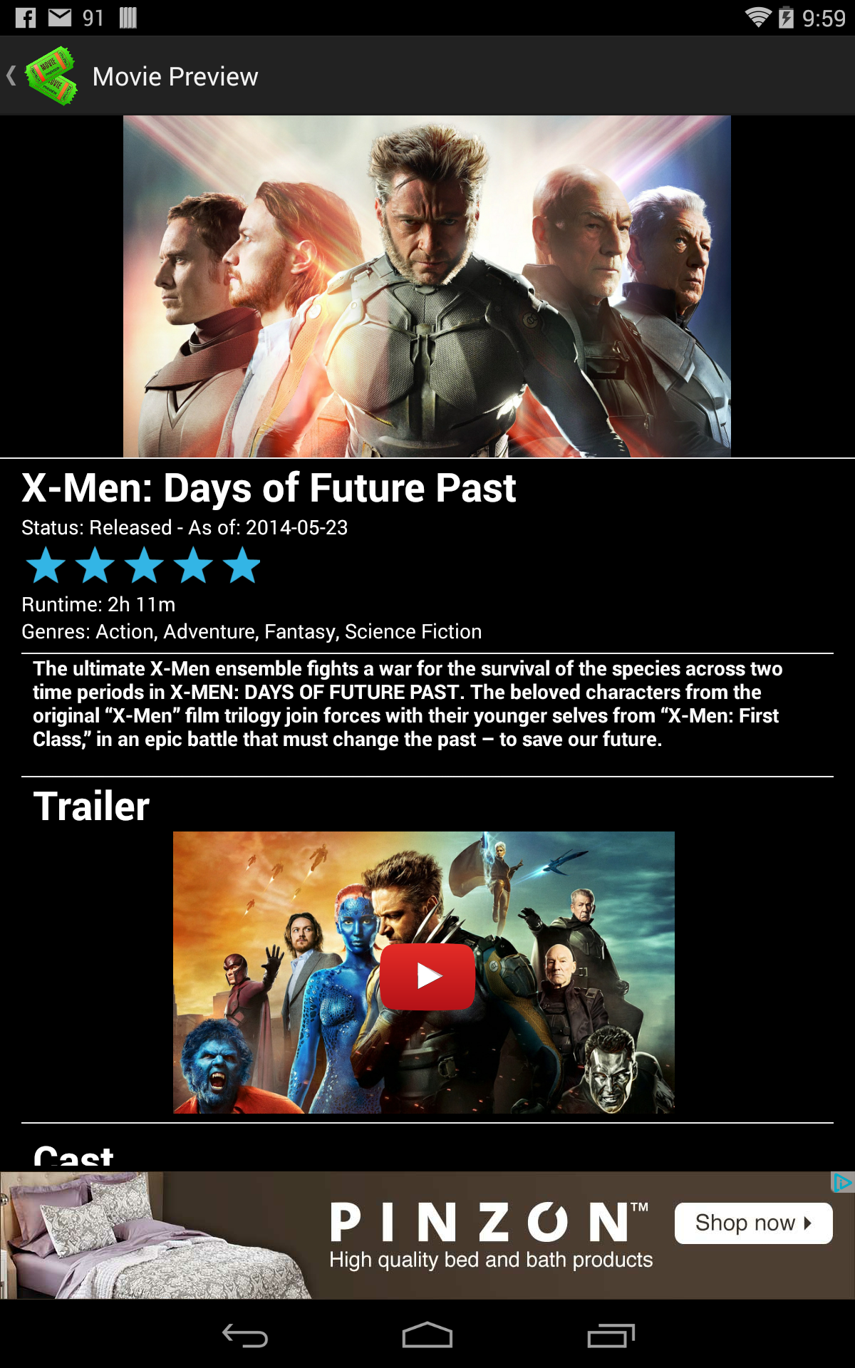 Movie Preview - App on the Amazon Appstore