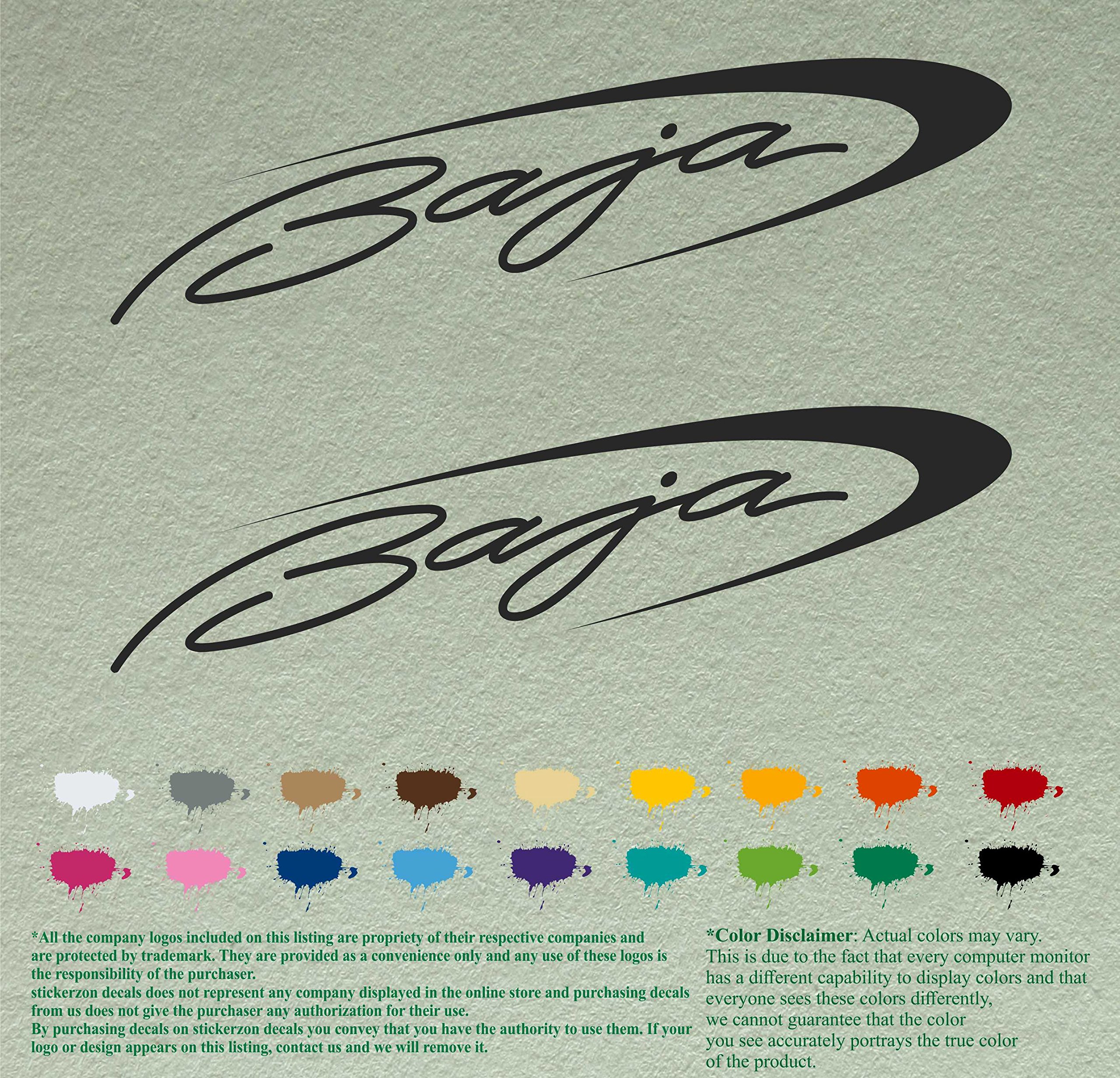 Amazon.com: Pair of Baja Boats Compatible Replacement Decals Vinyl ...