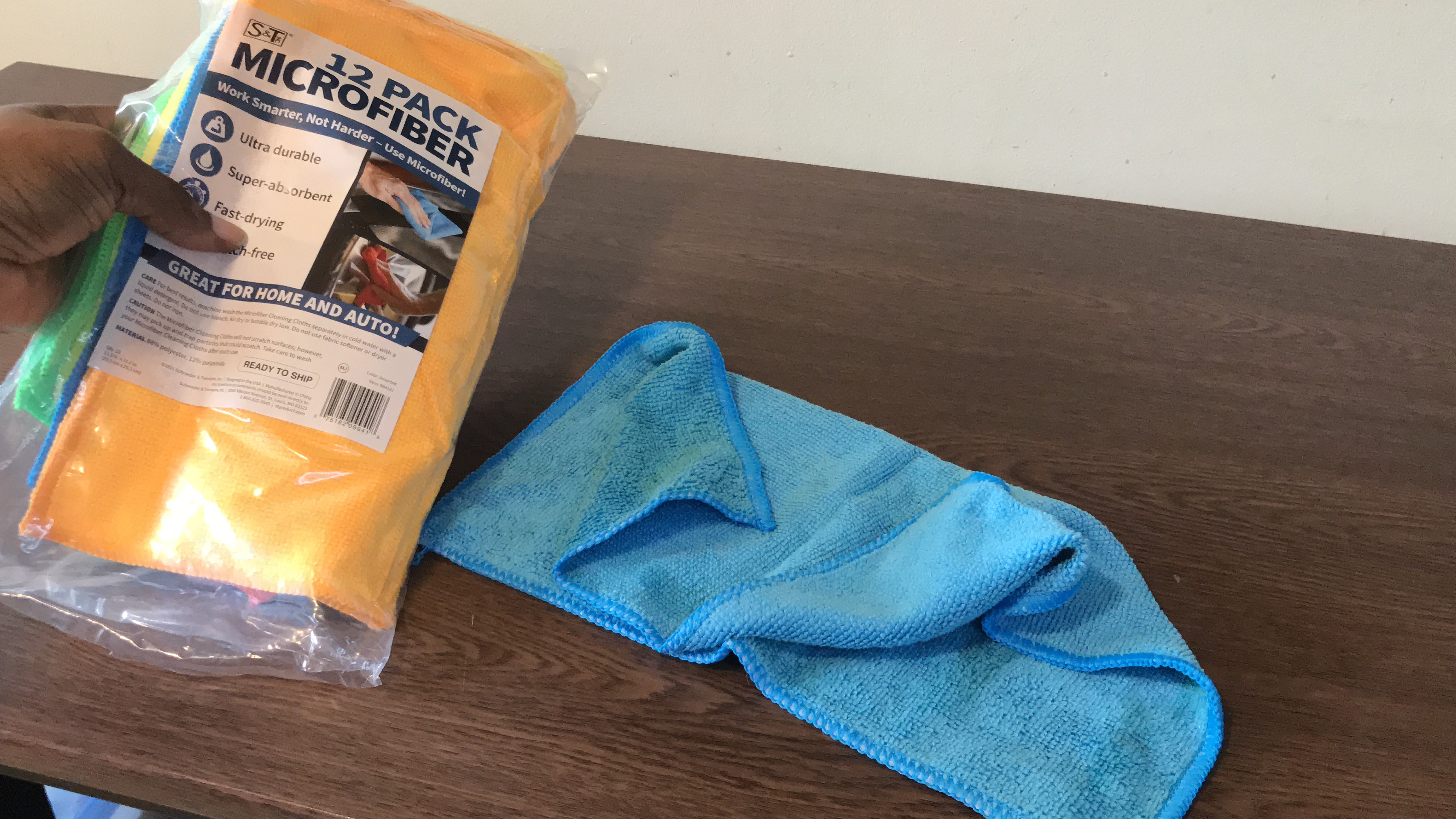 Watch S&T reusable microfiber cleaning cloths on Amazon Live