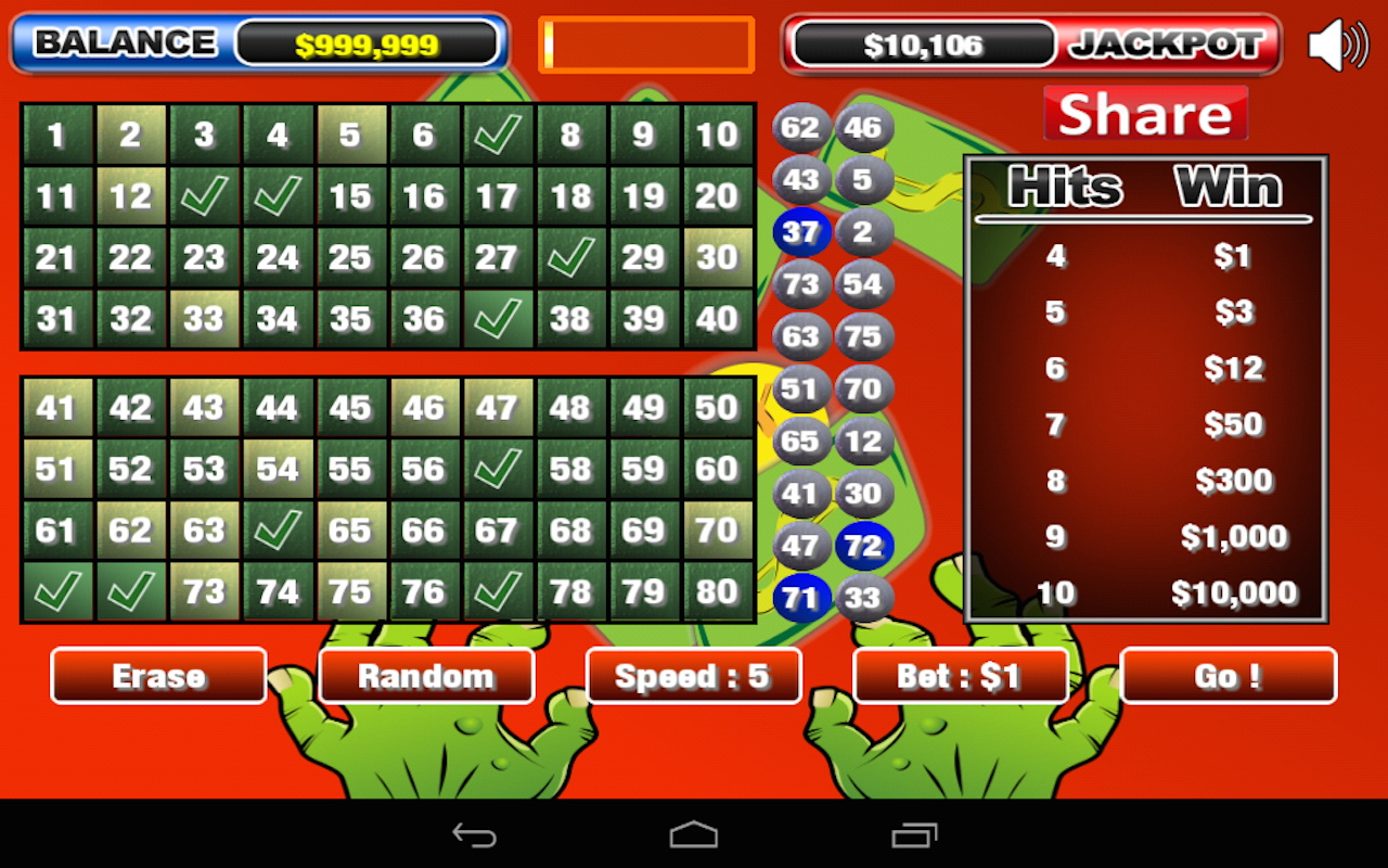 Zombies Cash Kitchen Table Keno Game Free Zombie Dinner Recipes Keno ...