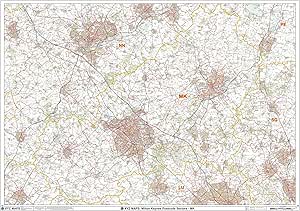 Milton Keynes - MK - Postcode Wall Map - 47" x 33.25" Laminated ...
