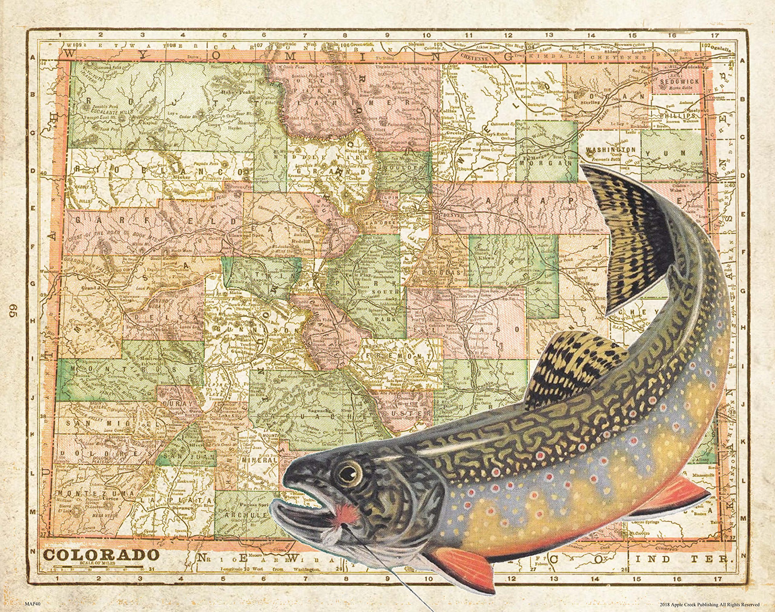 Mapa De Pesca De Colorado Fotos De Rutas De Pesca En Fort Collins,