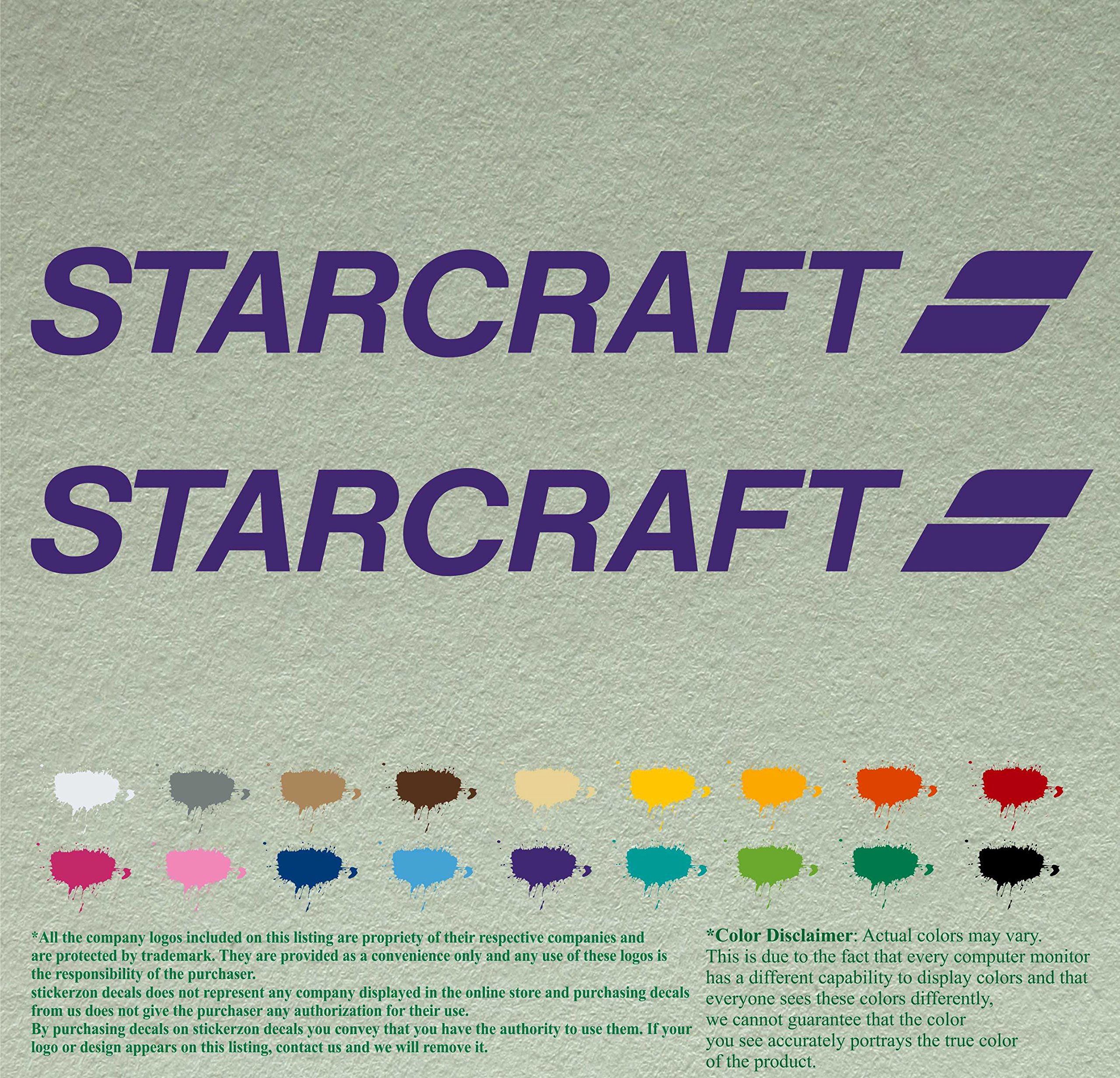 Amazon.com - Pair 12" Starcraft Compatible Replacement Decals Vinyl ...