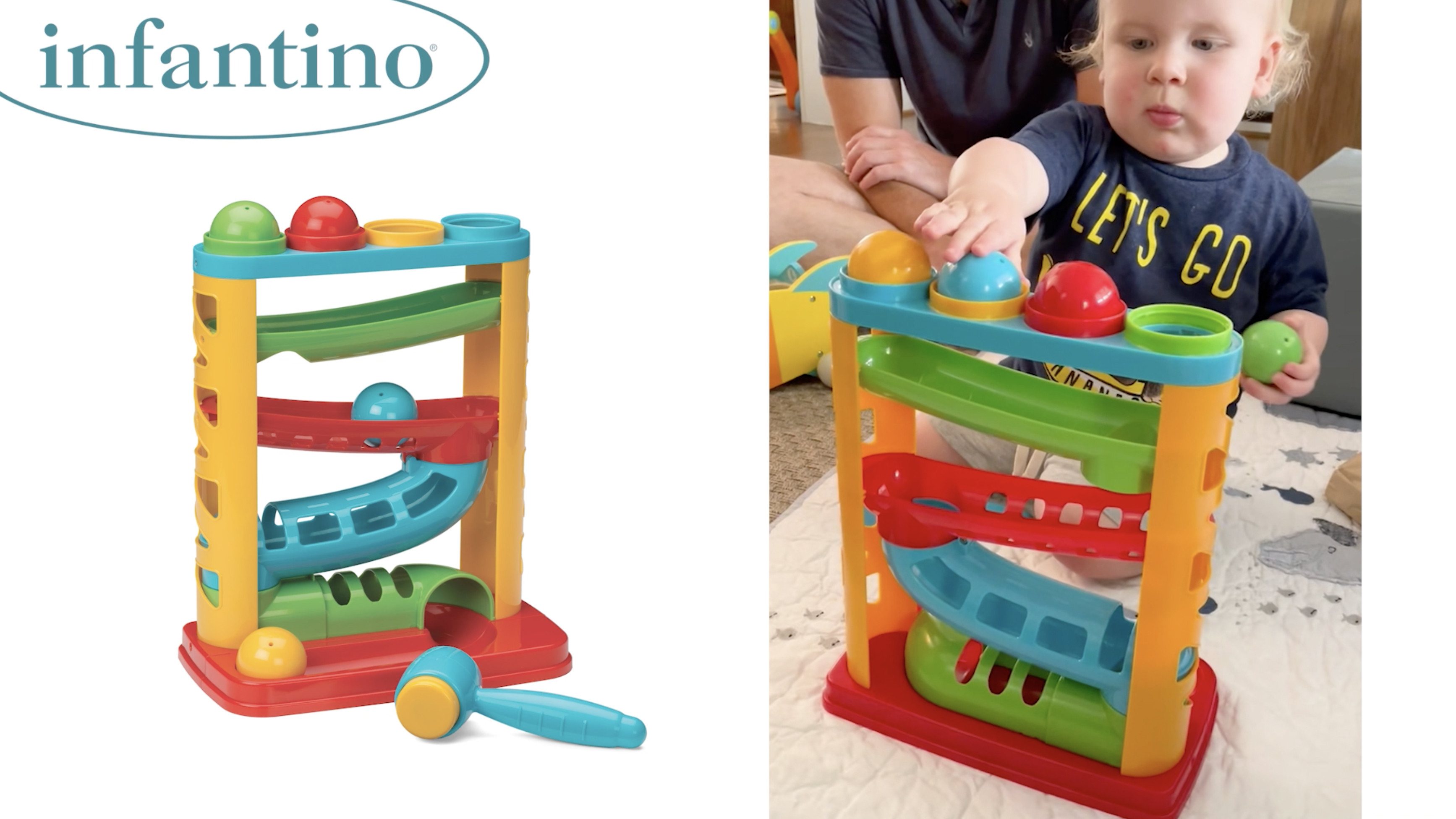 Snapklik.com : Infantino Bop & Drop Ball Tower - STEAM Educational Play