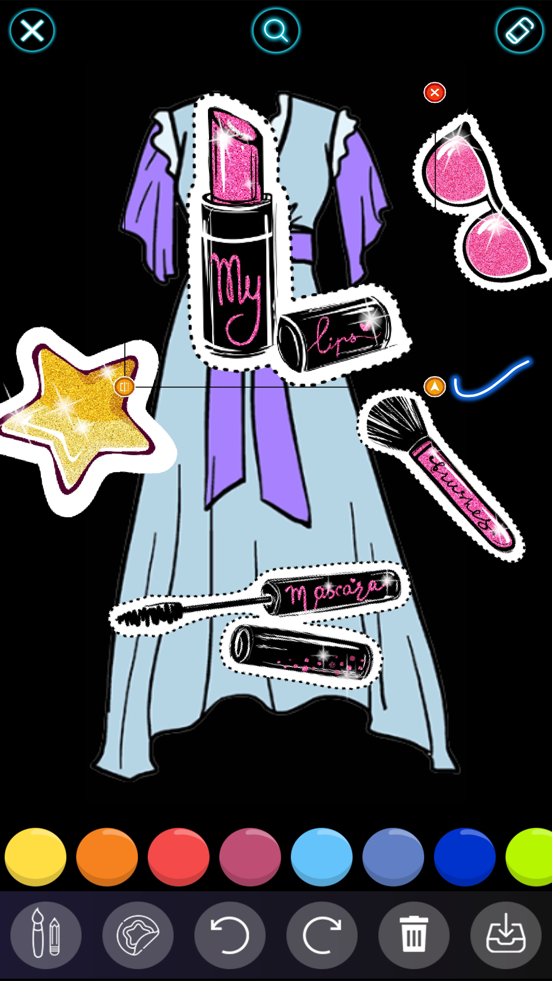 How to Draw Neon Dress Up Coloring Book Glow - App on Amazon Appstore