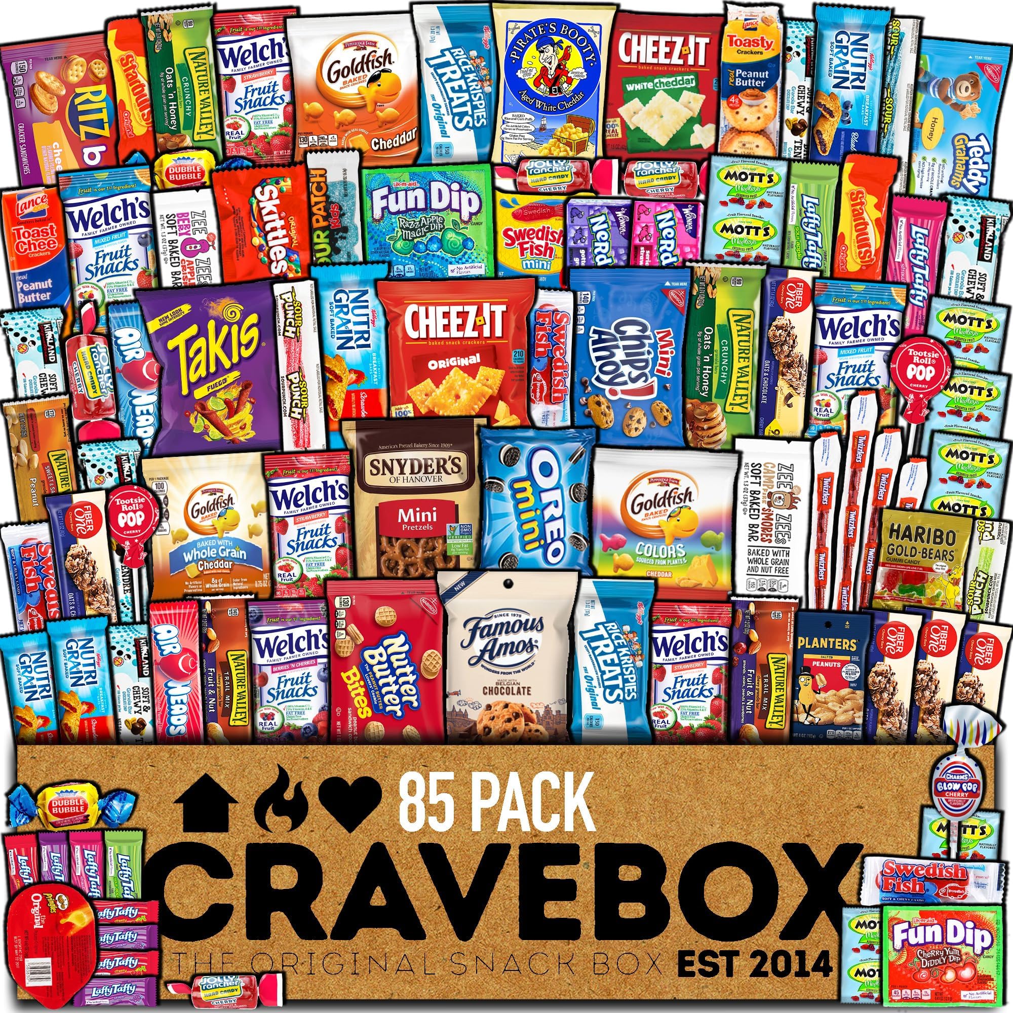 Amazon.com: Foxy Fane 60 count Ultimate Holiday Gift Snack Box - Care ...