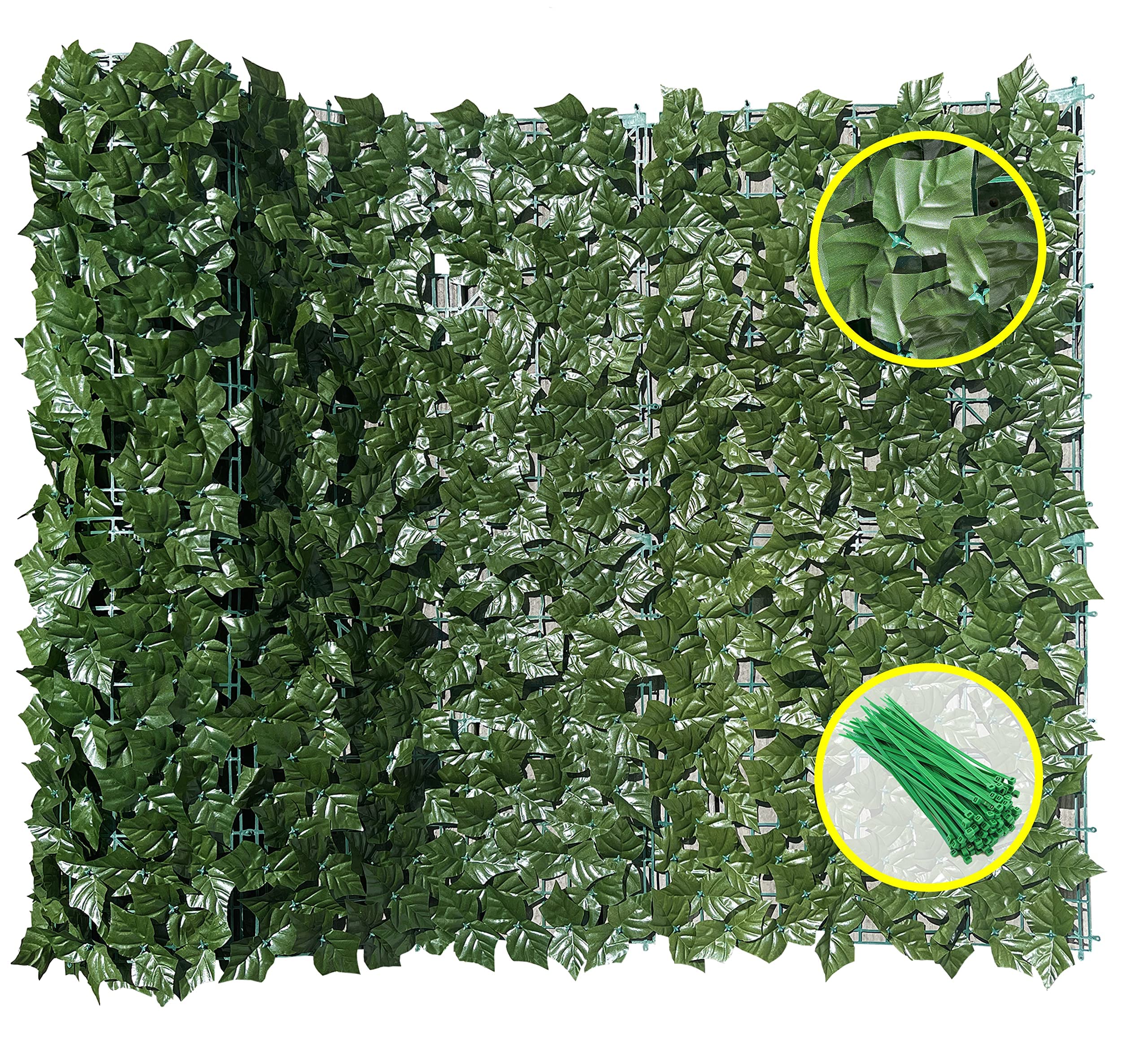 Artificial Ivy Balcony Privacy Screen, UV Coated Faux Ivy Privacy Fence ...