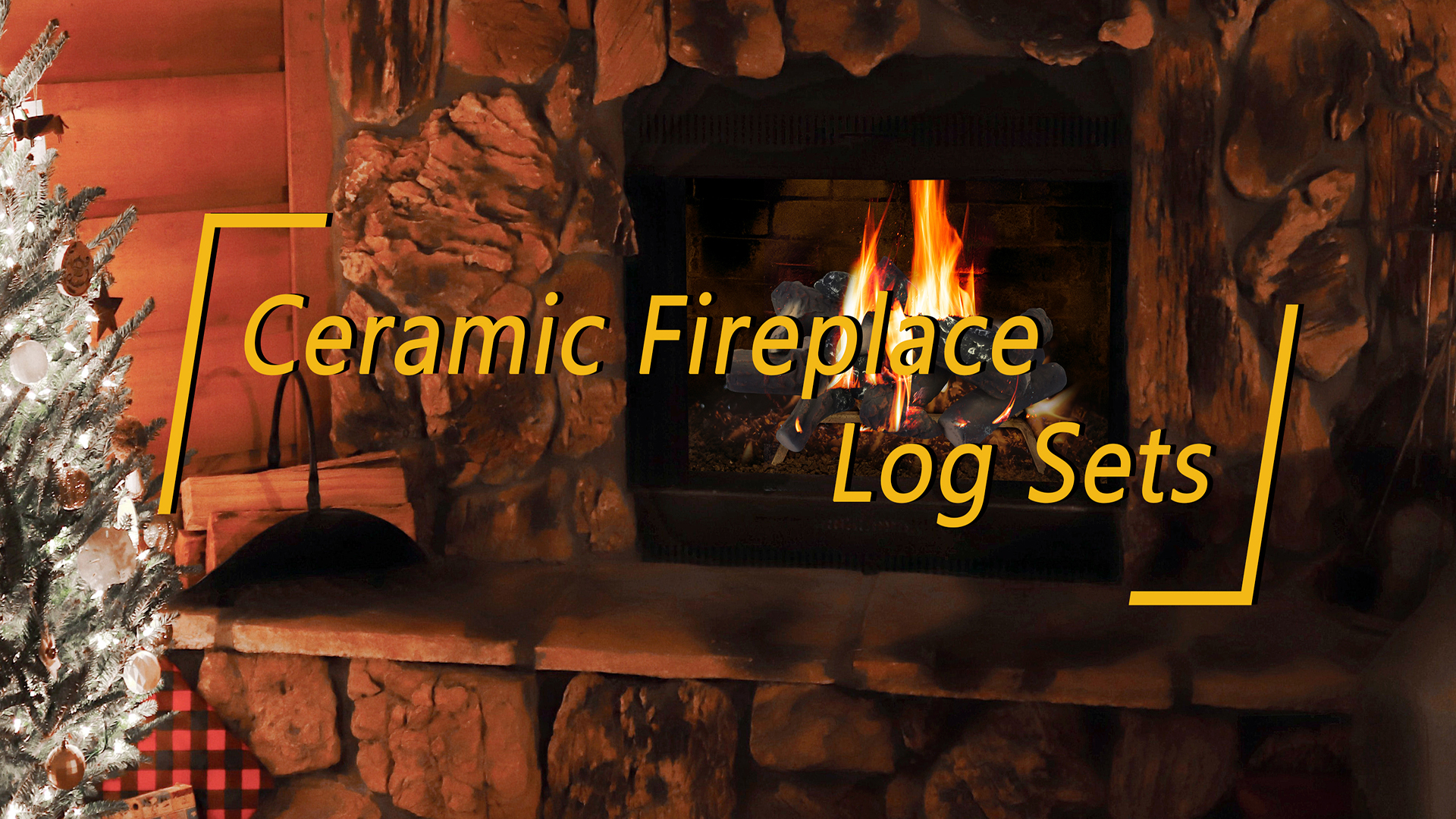 Watch vchin 10 Piece Gas Fireplace Logs,Stackable Fake Logs Set on ...