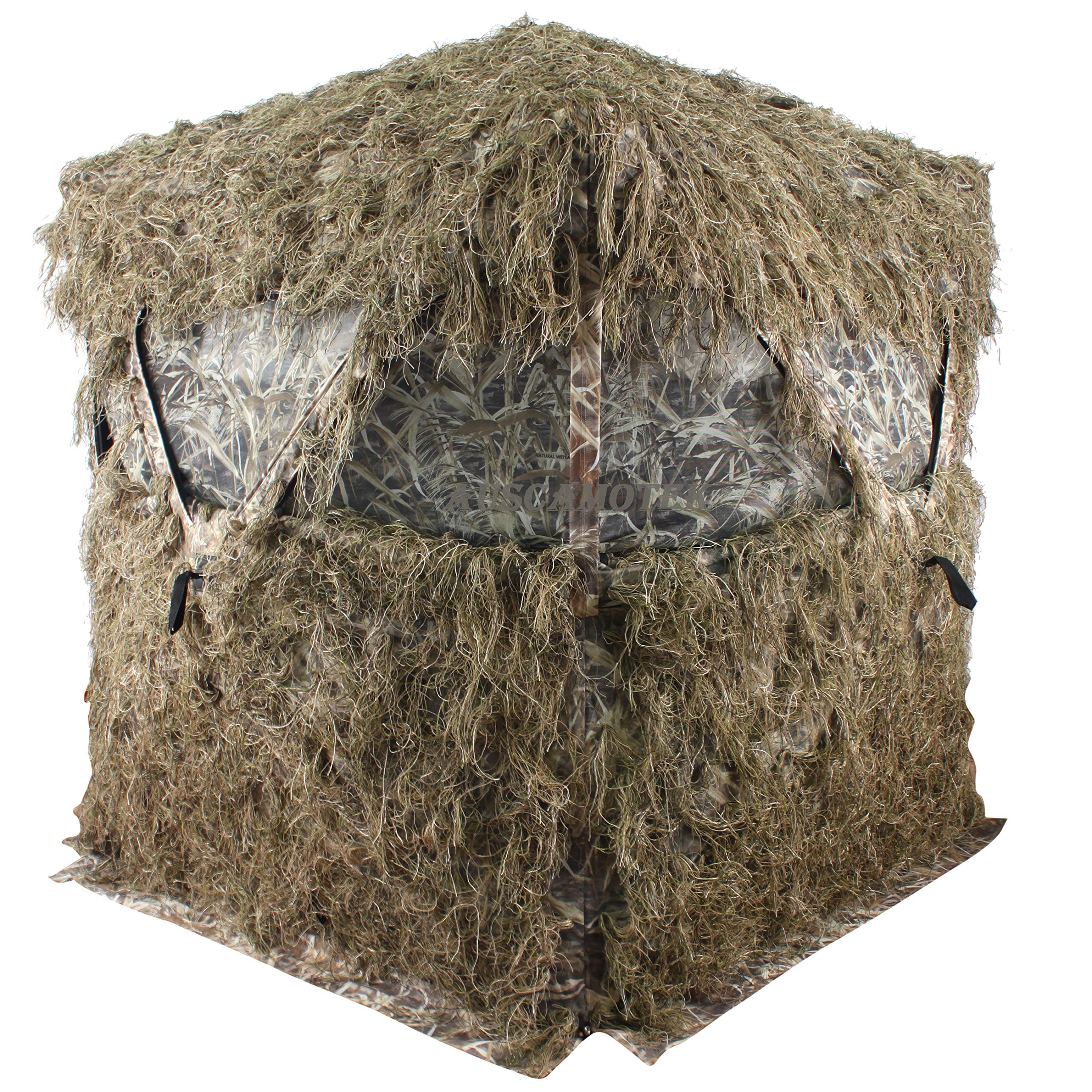 Snapklik.com : AUSCAMOTEK Scouter Ghillie Ground Blind For 3 Person ...