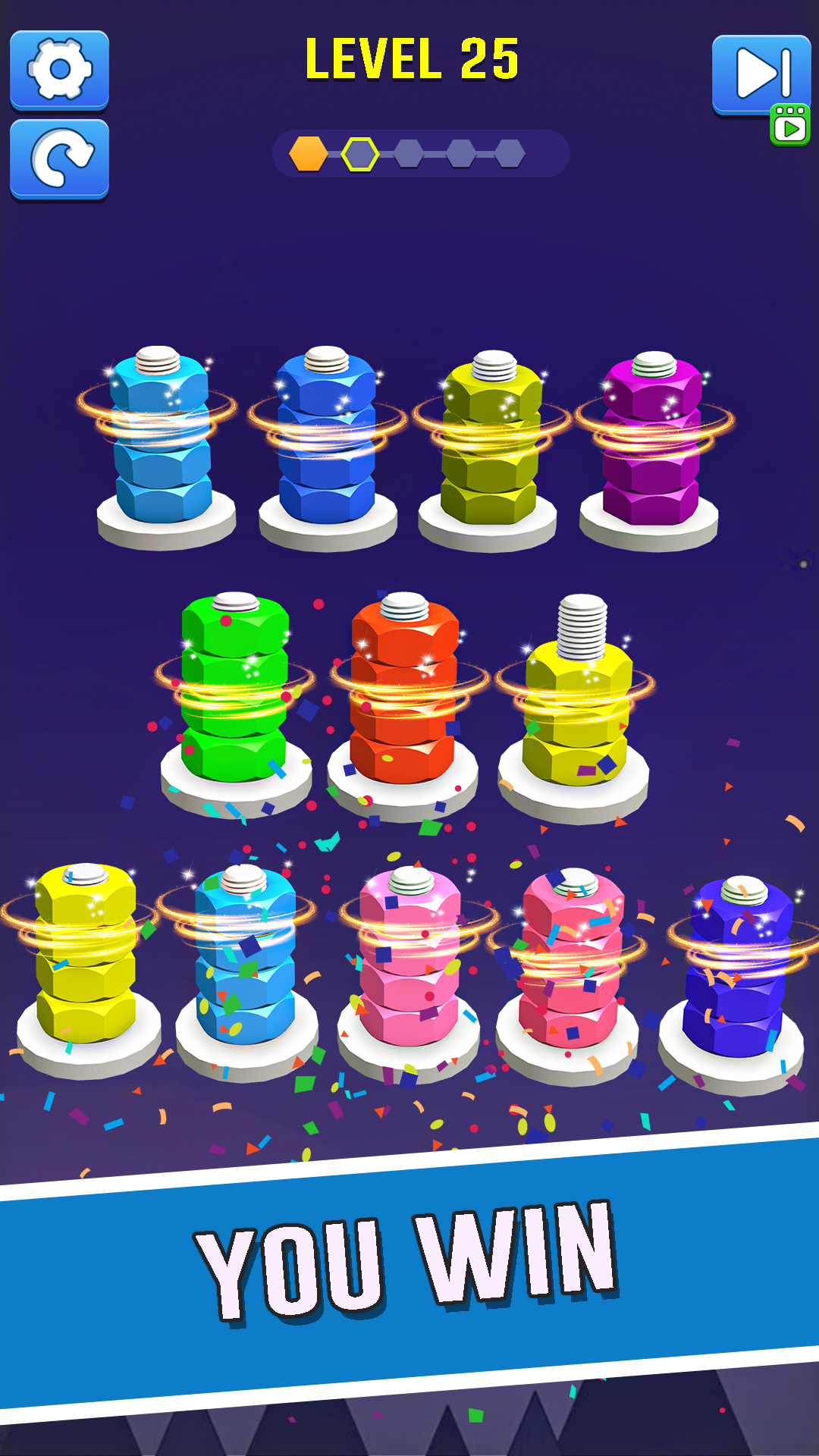 Nuts and Bolts: Nut Sort Game. Dive into the Nuts Bolts Sort challenge ...