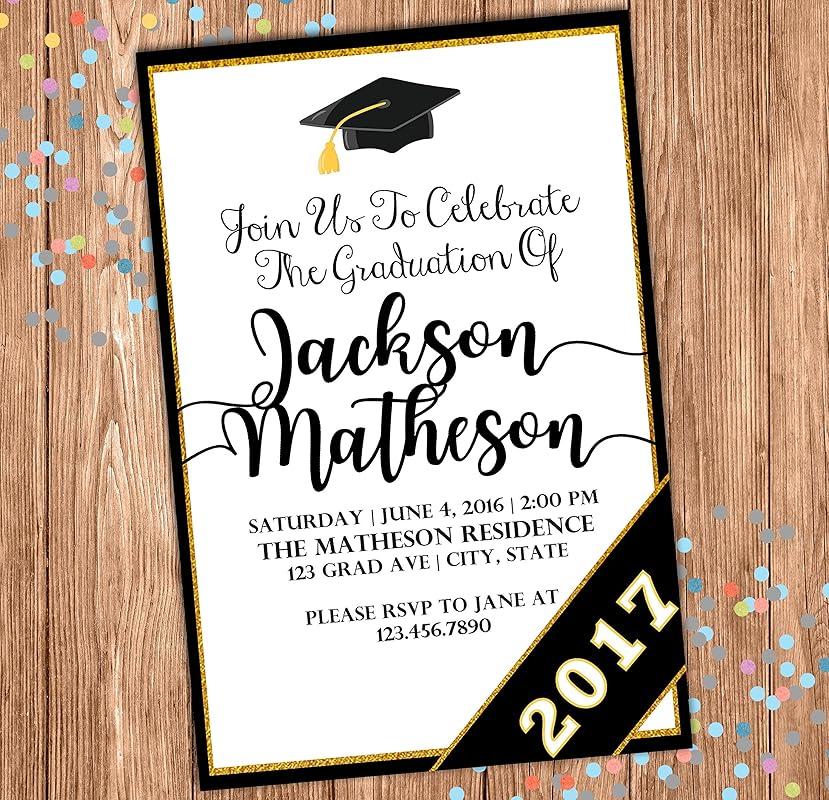 Amazon.com: Graduation Party Invitation - Graduation Announcement ...