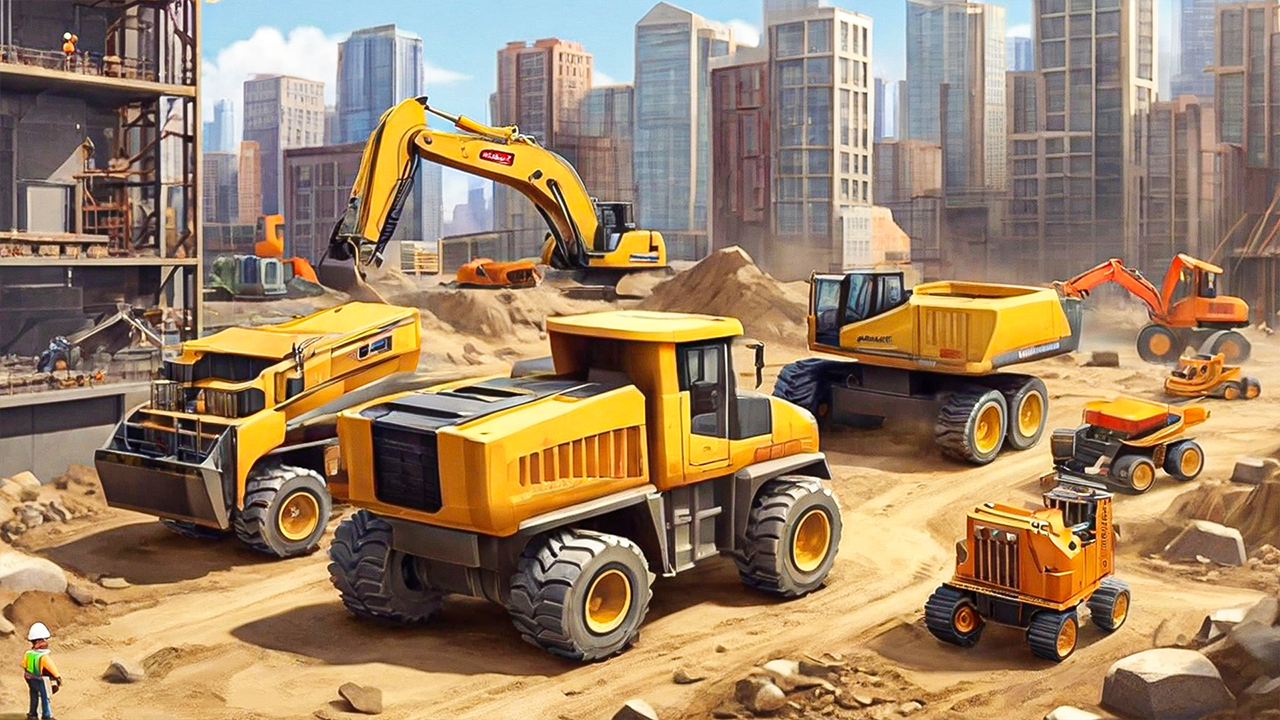 Real City Construction with Forklift Simulator Game 3D:Amazon.com ...