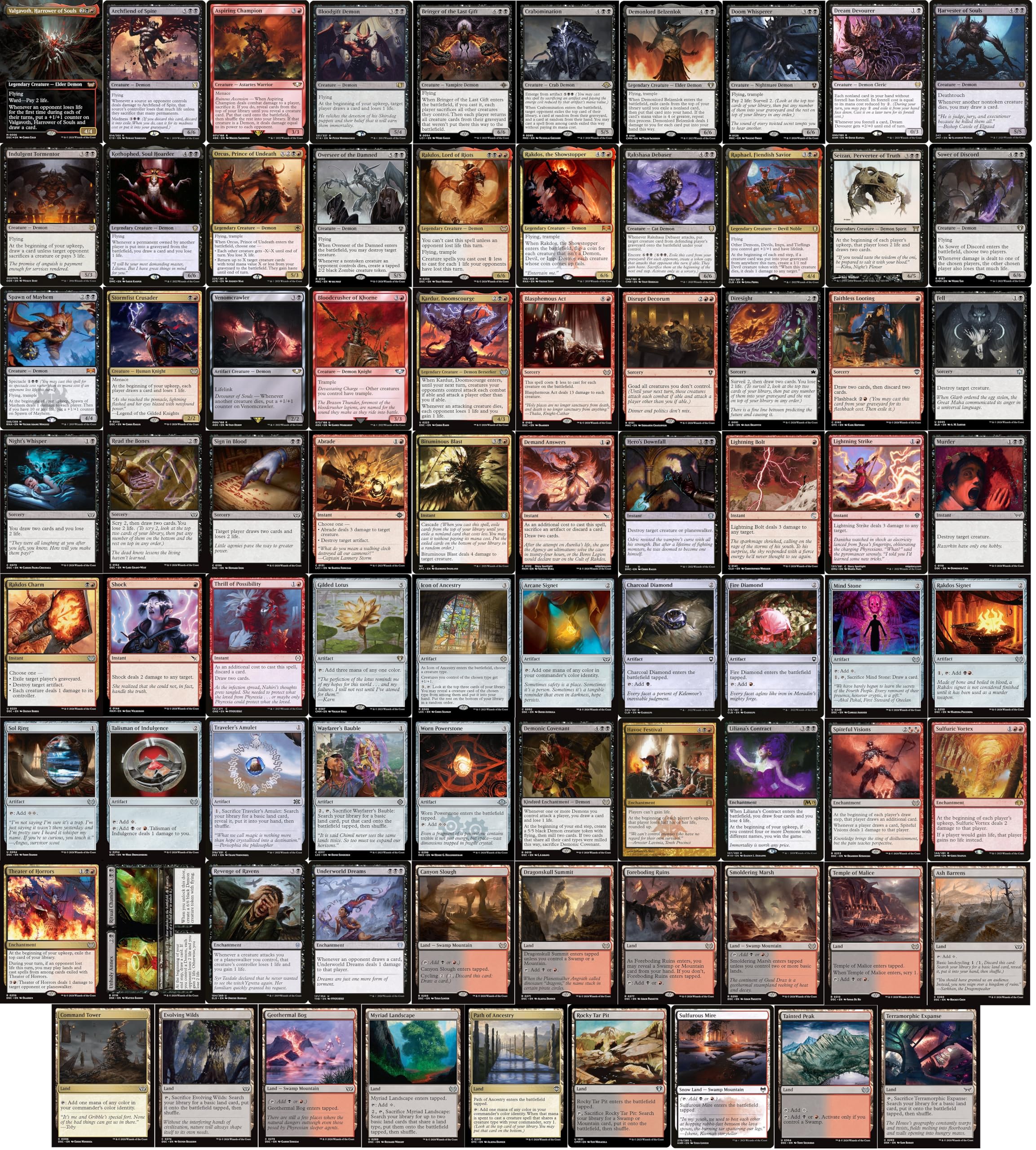 Amazon.com: Elite Commander Demon Deck - Valgavoth, Harrower of Souls ...