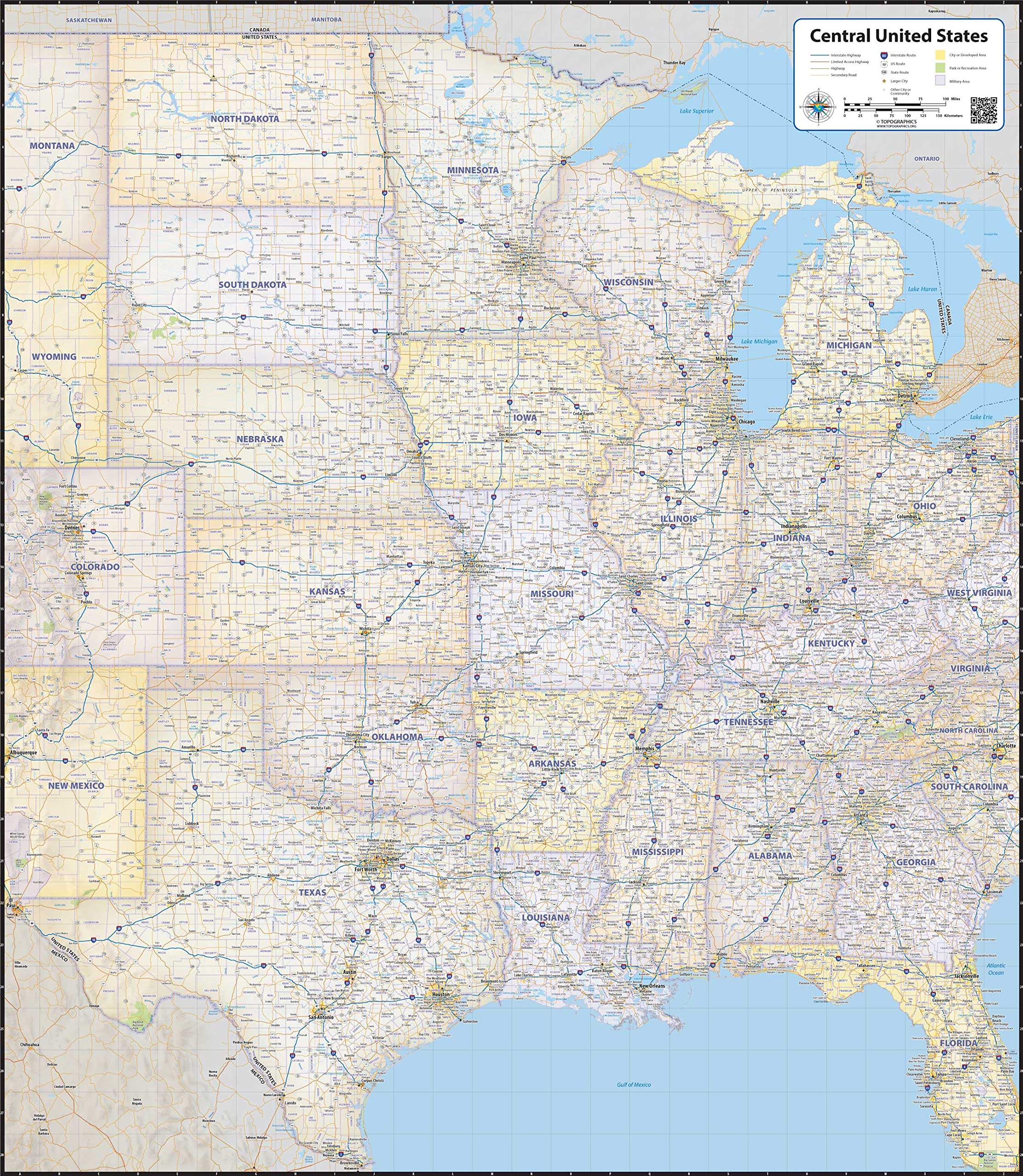 Central Us Regional Map