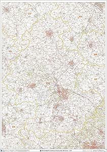 Oxford - OX - Postcode Wall Map - 33.25" x 47" Rolled Canvas : Amazon ...