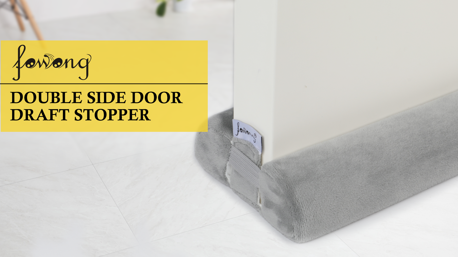 Watch fowong double side door draft stopper twin door seal on Amazon Live