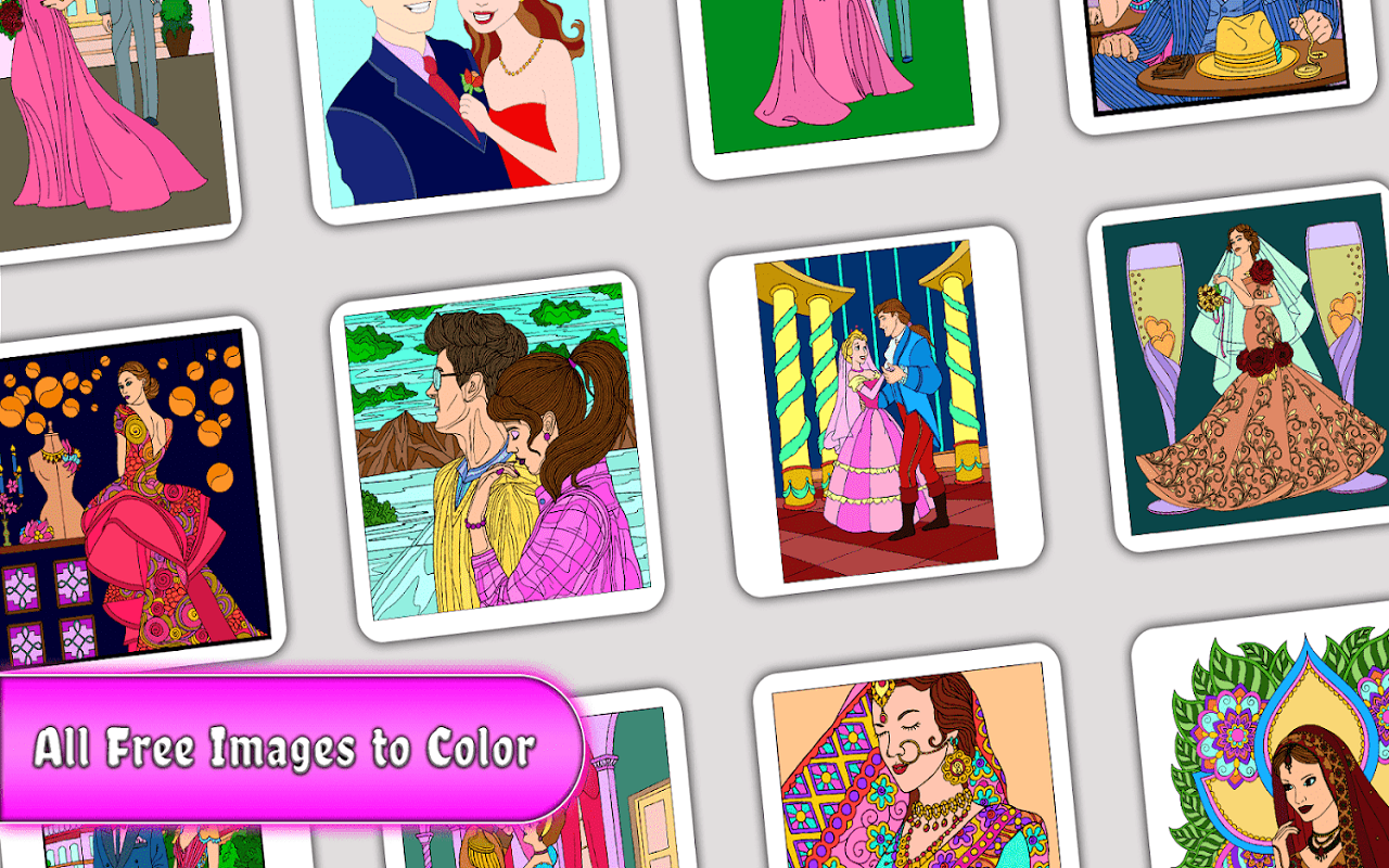 Bride and Groom Color By Number Book - Adult Wedding Coloring game ...