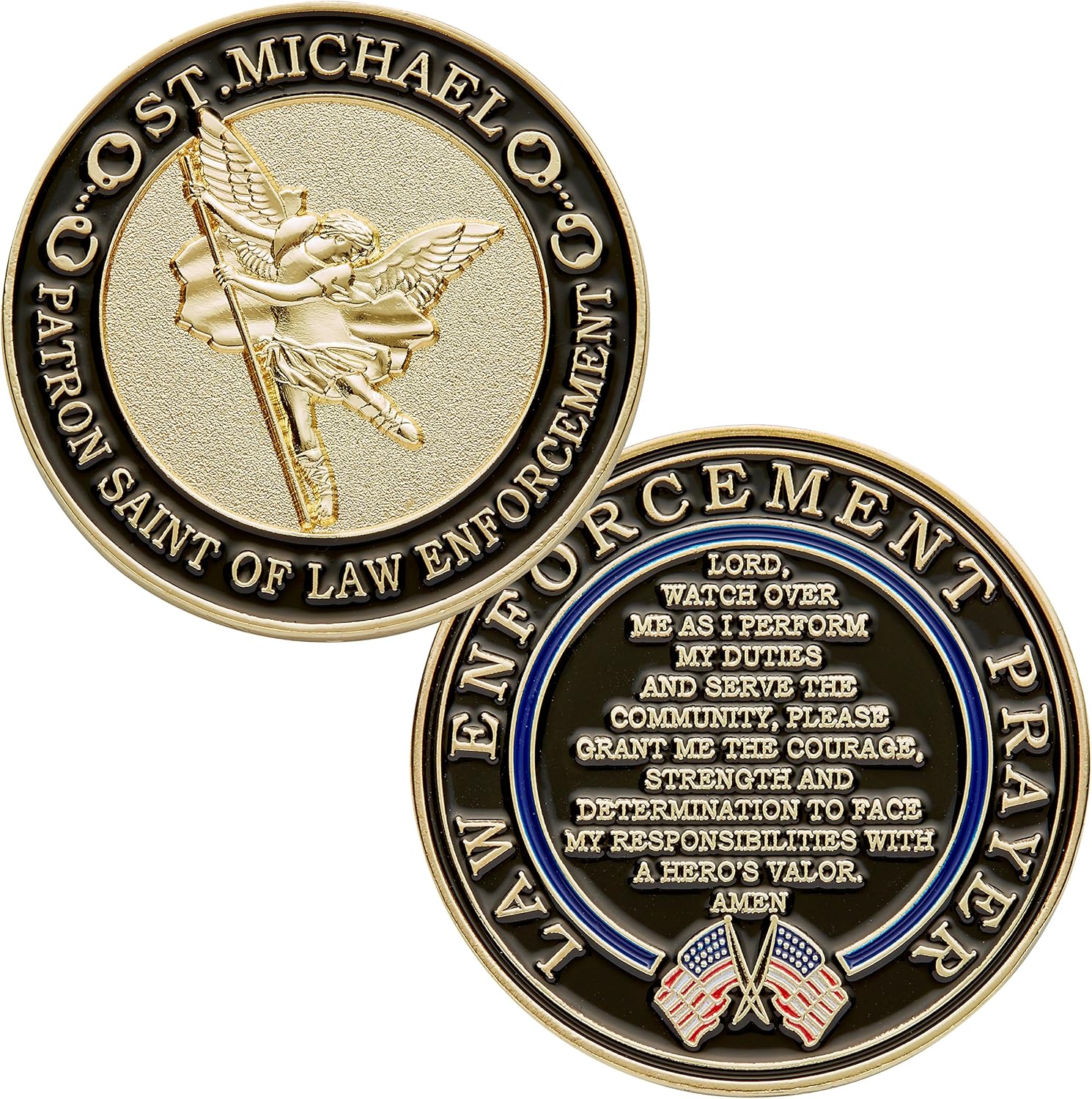 Amazon.com: St. Michael Patron Saint of Law Enforcement Challenge Coin ...