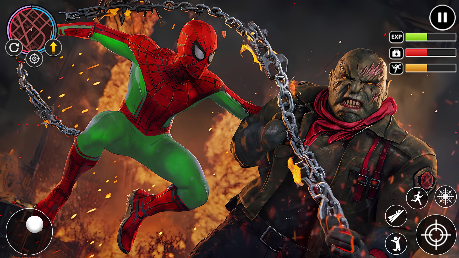 Super Hero Flying Spider Rescue Robot Games: Grand City Shooting Action ...