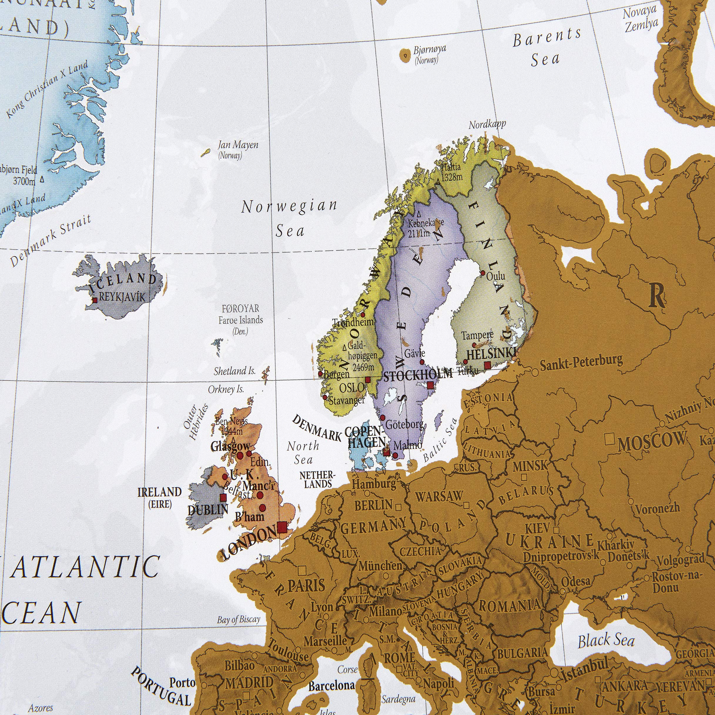 Maps International Scratch Off Map of the World Poster + USA Scratch ...