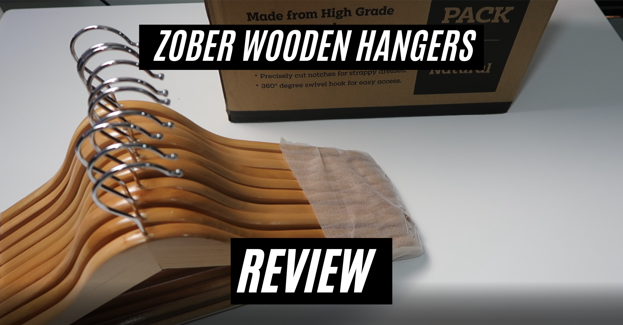 Watch Zober Wooden Hangers Review on Amazon Live