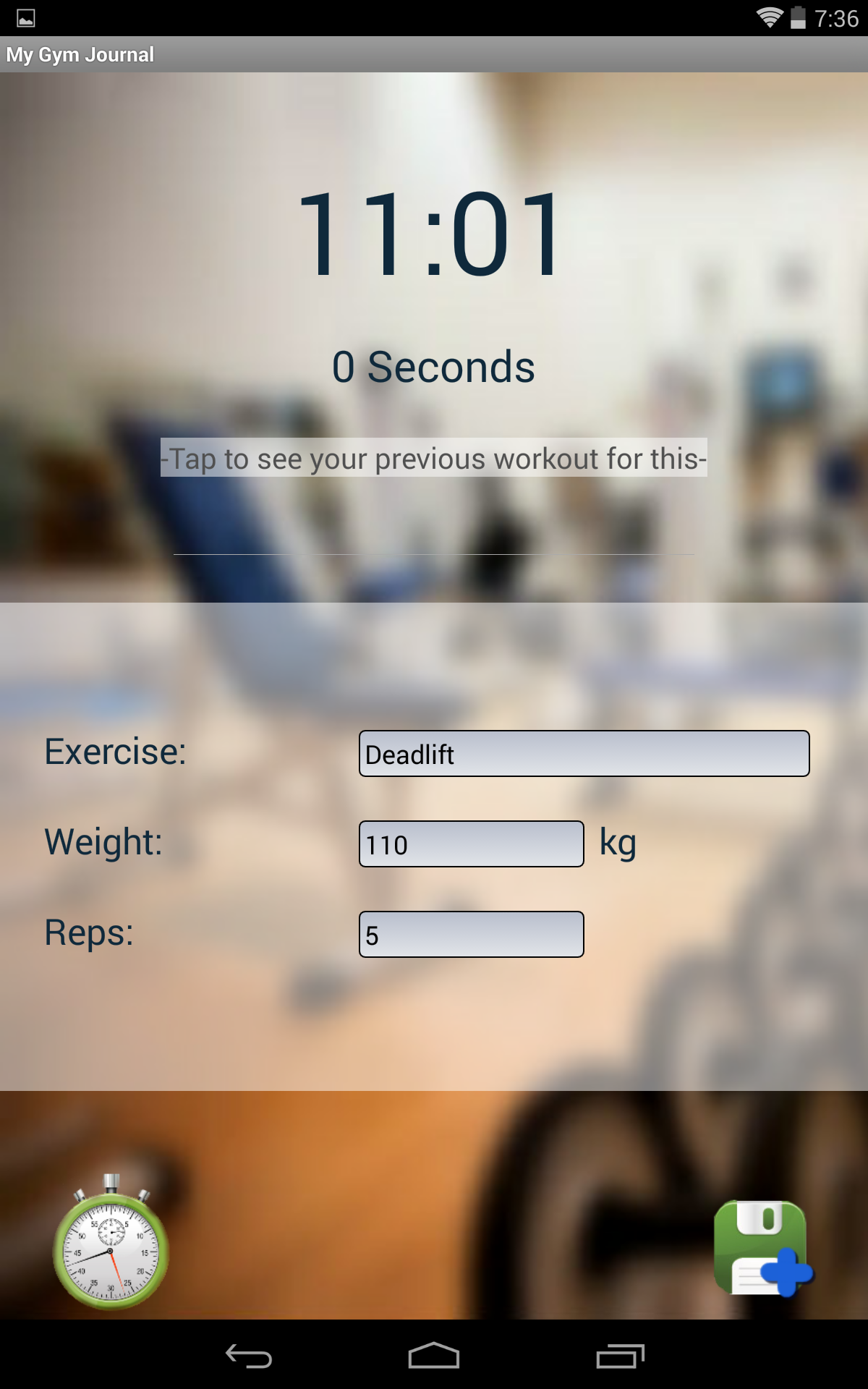 My Gym Journal - App on Amazon Appstore