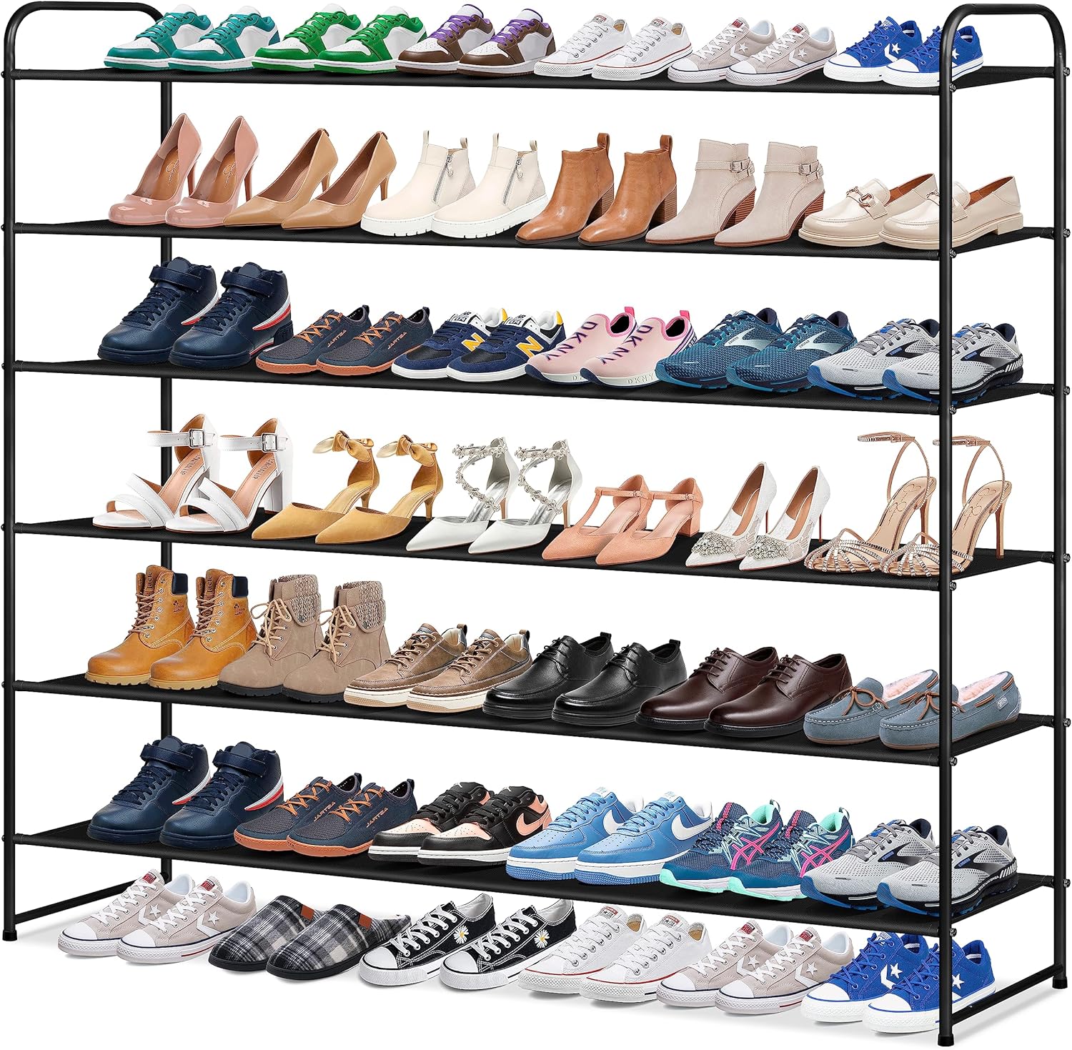 Amazon.com: KIMBORA 6 Tier Long Shoe Rack, Wide Shoe Storage Organizer ...