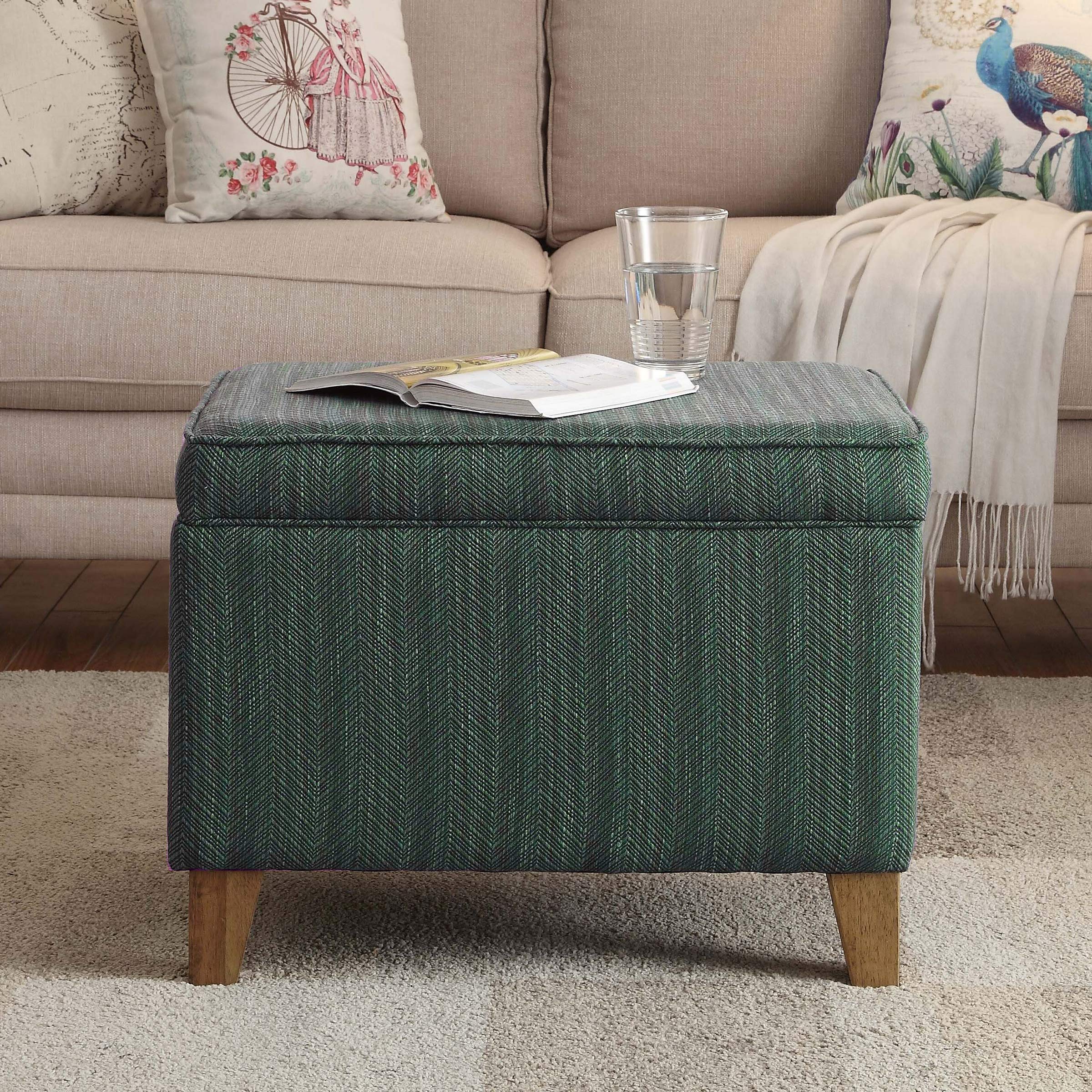 Snapklik.com : Homepop Home Decor Medium Square Storage Ottoman