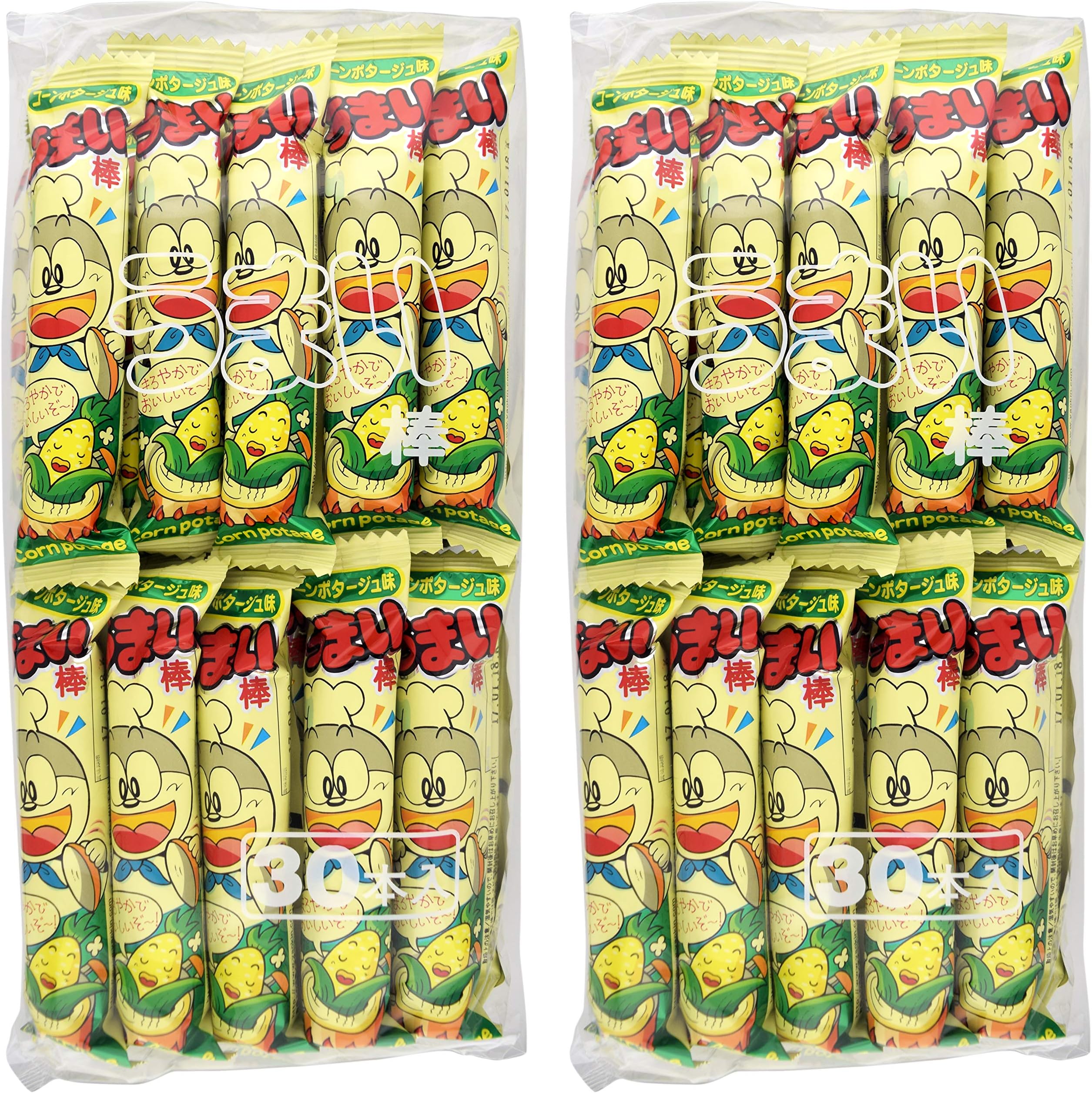 Amazon.com: Japan Snack Umaibou Corn Potage Taste Good Stick 30 Ber