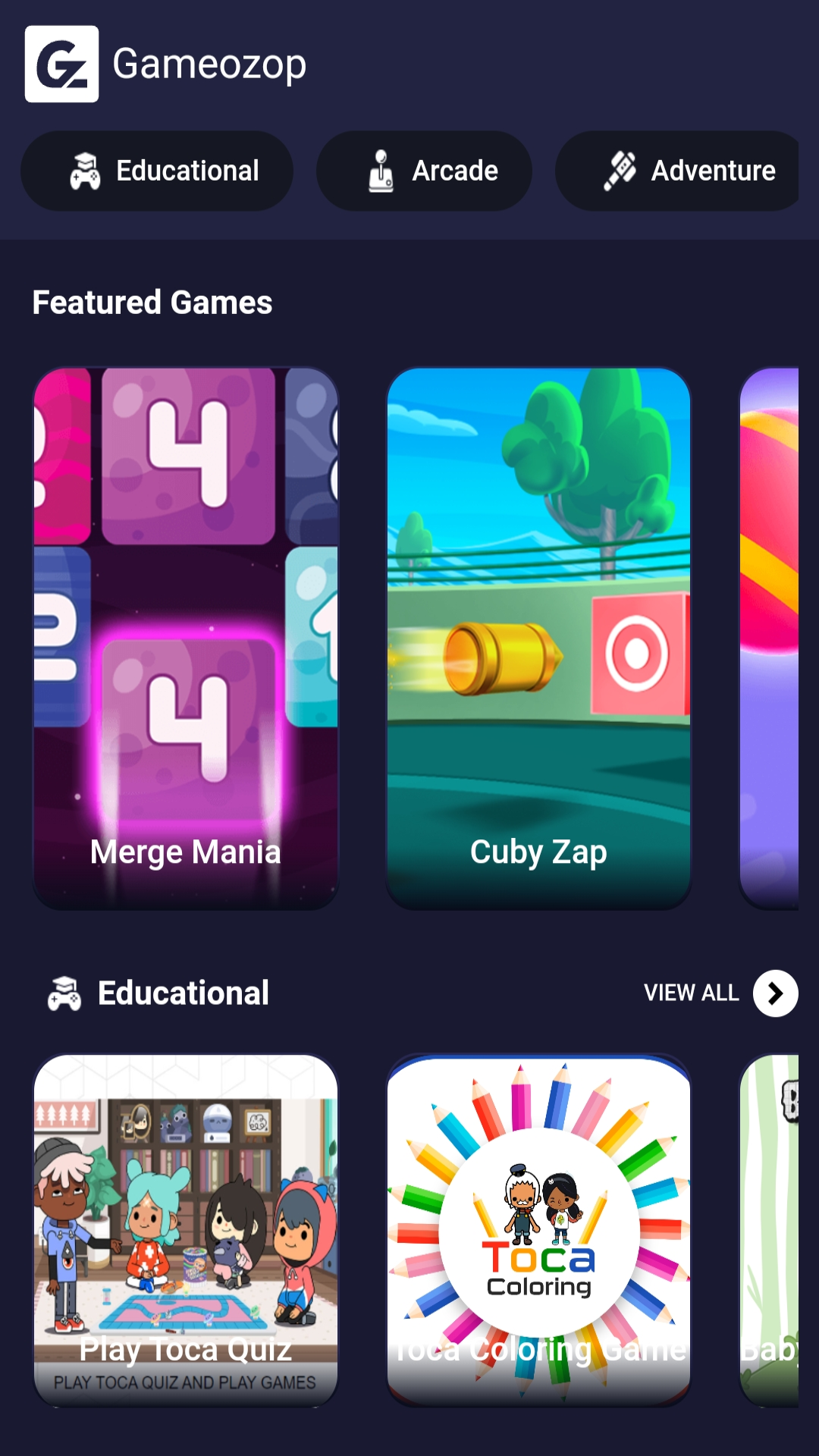 Gameozop for Kids : Online Games for kids - App on Amazon Appstore