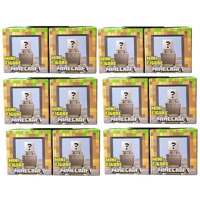 Buy Mattel Minecraft 12 Random Mini Figure Rolling Carts in Blind Boxes ...