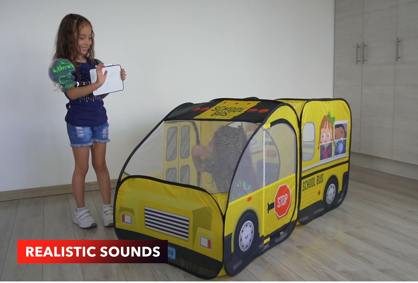 Snapklik.com : Kiddzery School Bus Pop Up Kids Play Tent - Tents