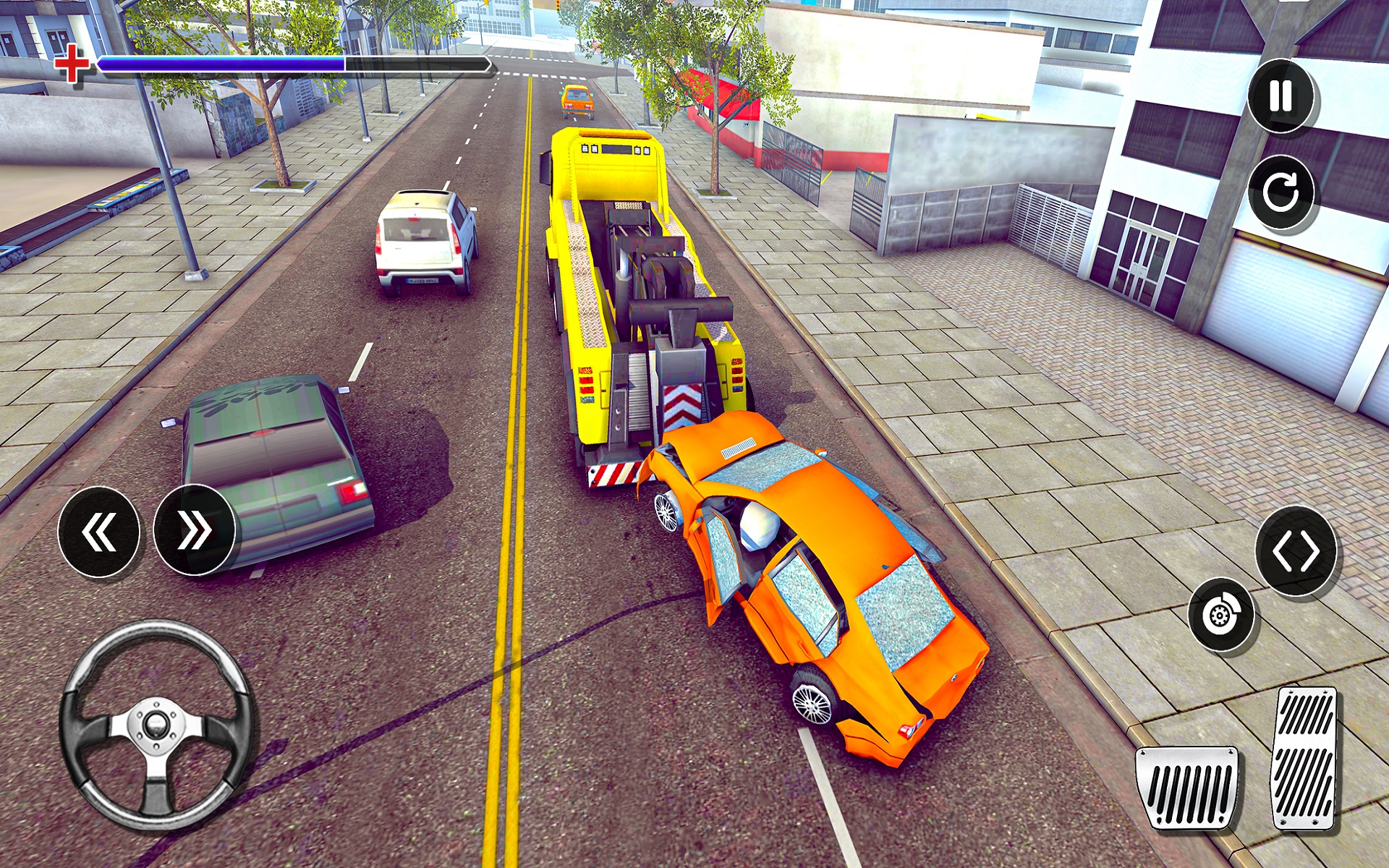 Real Tow Truck Games Simulator - Transport crashed cars to city garage ...